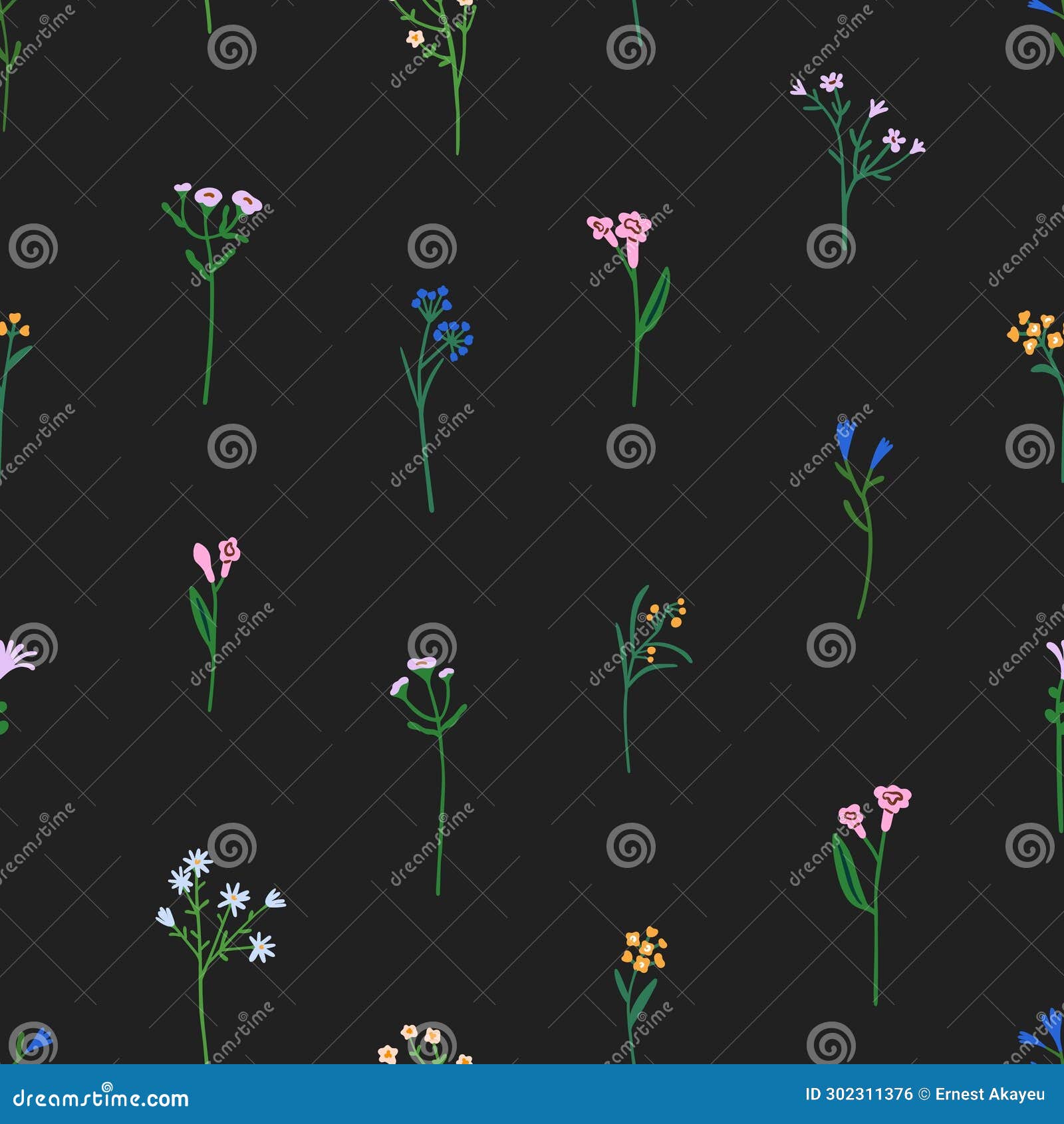 Seamless Floral Pattern.Spring and Summer Flowers, Endless Background ...
