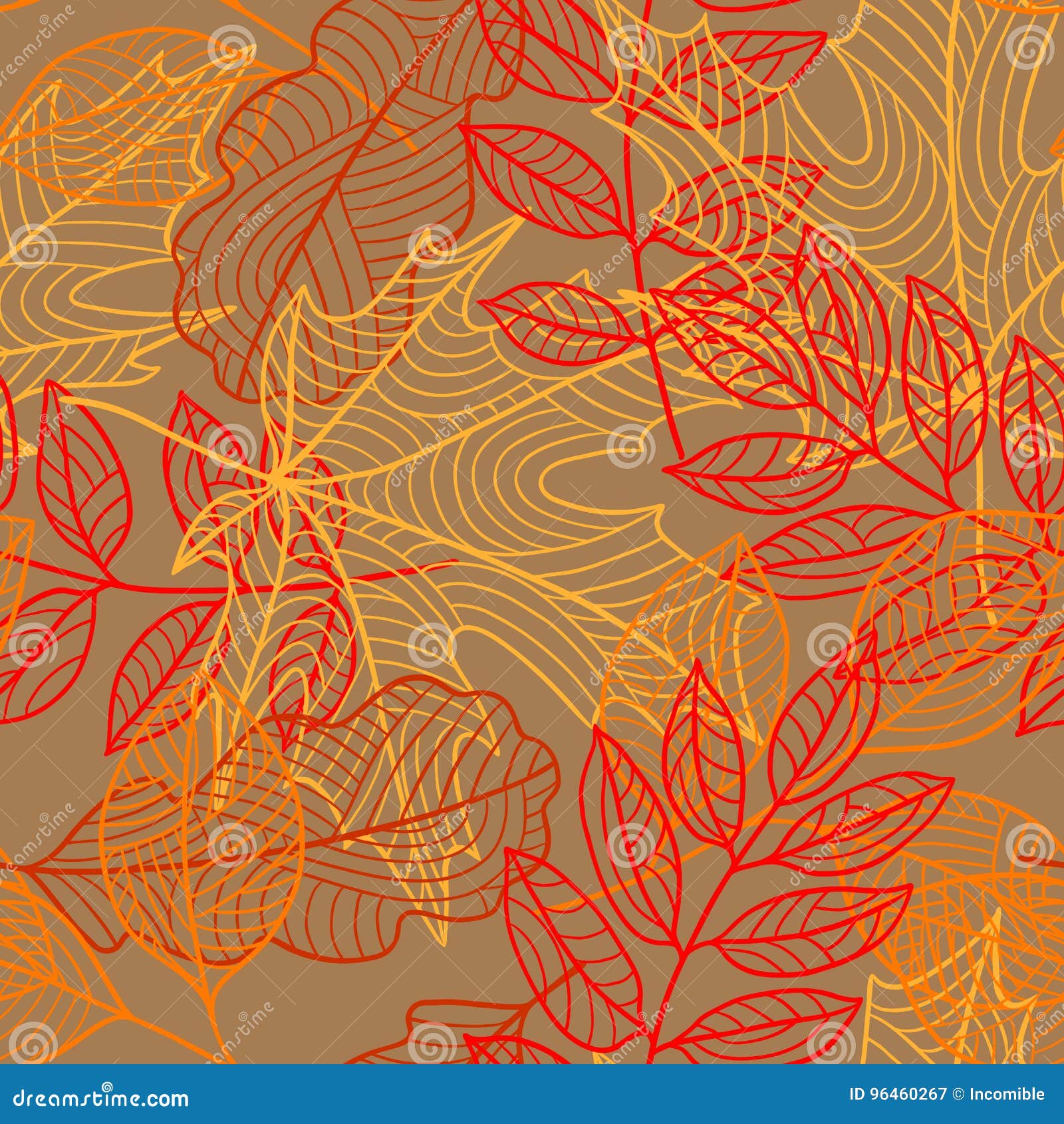Autumn Foliage September Header White Background Cartoon Vector ...