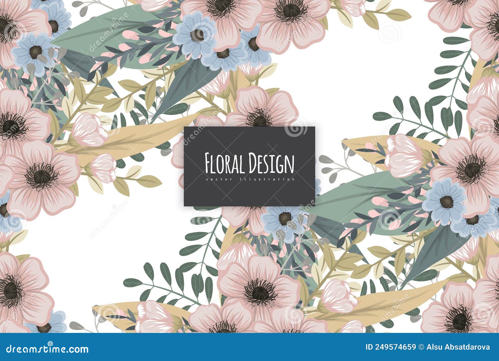 Seamless Floral Pattern in Vector. Background Stock Illustration ...