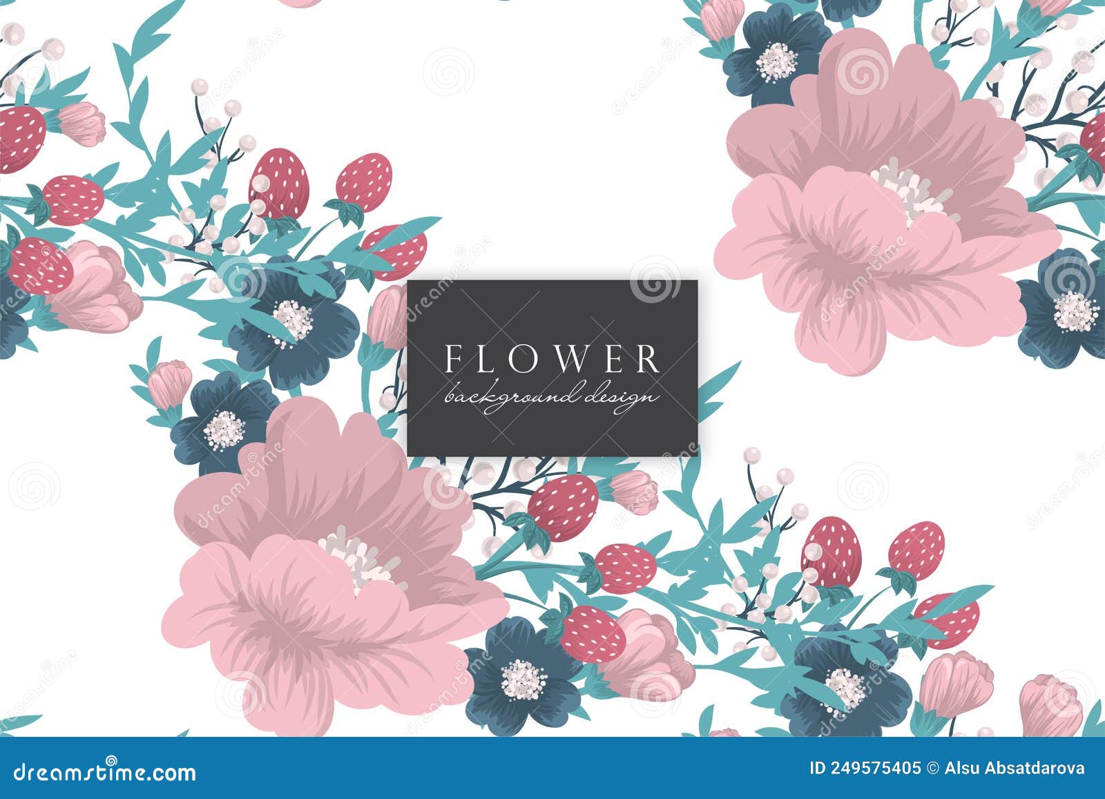 Seamless Floral Pattern in Vector. Background Stock Vector ...
