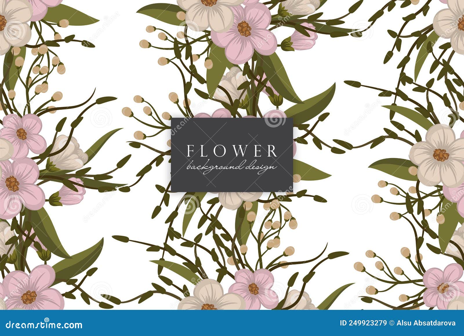 Seamless Floral Pattern in Vector. Background Stock Vector ...