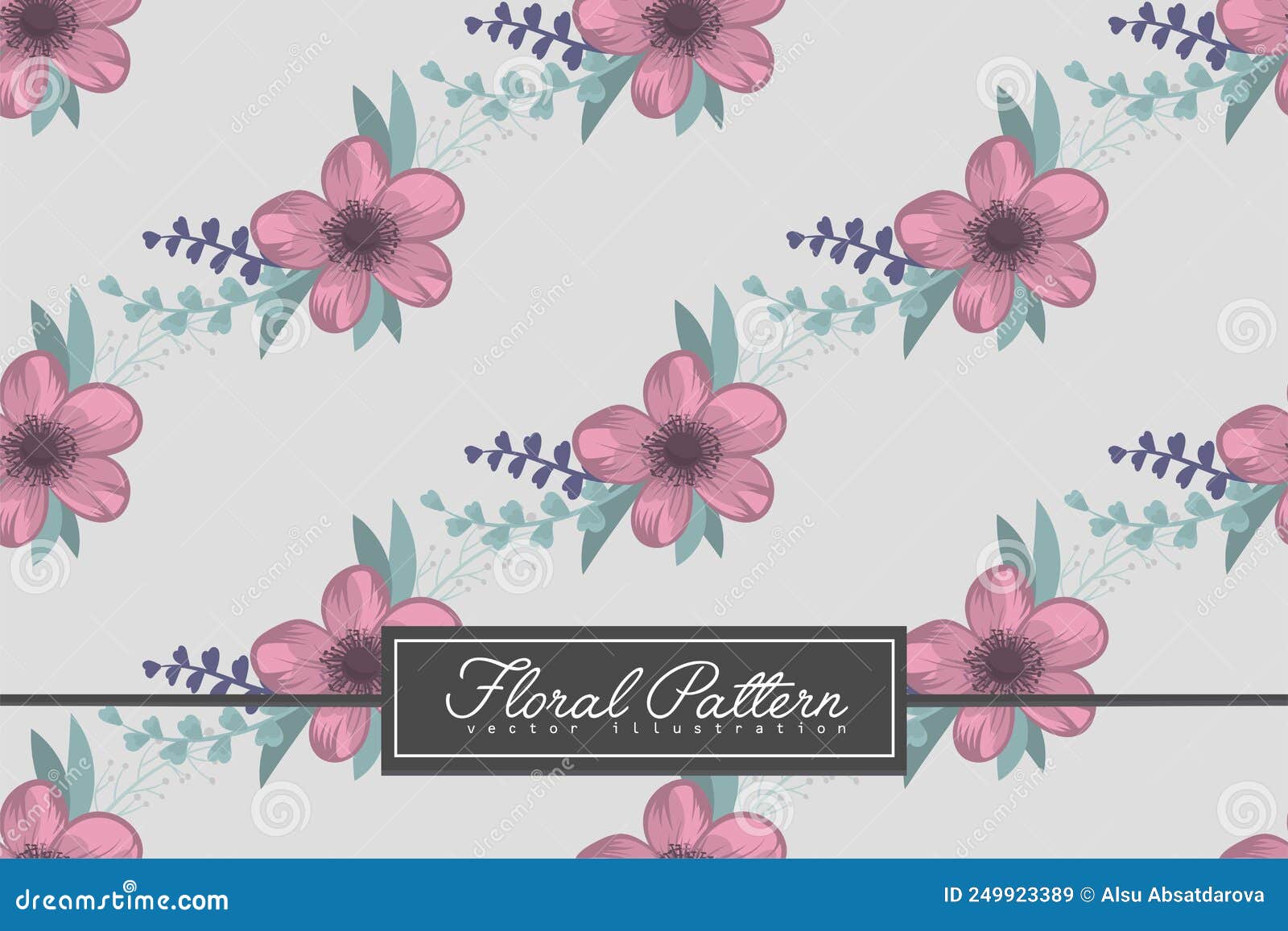 Seamless Floral Pattern in Vector. Background Stock Vector ...