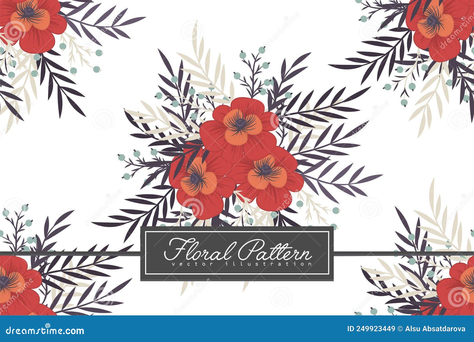 Seamless Floral Pattern in Vector. Background Stock Illustration ...