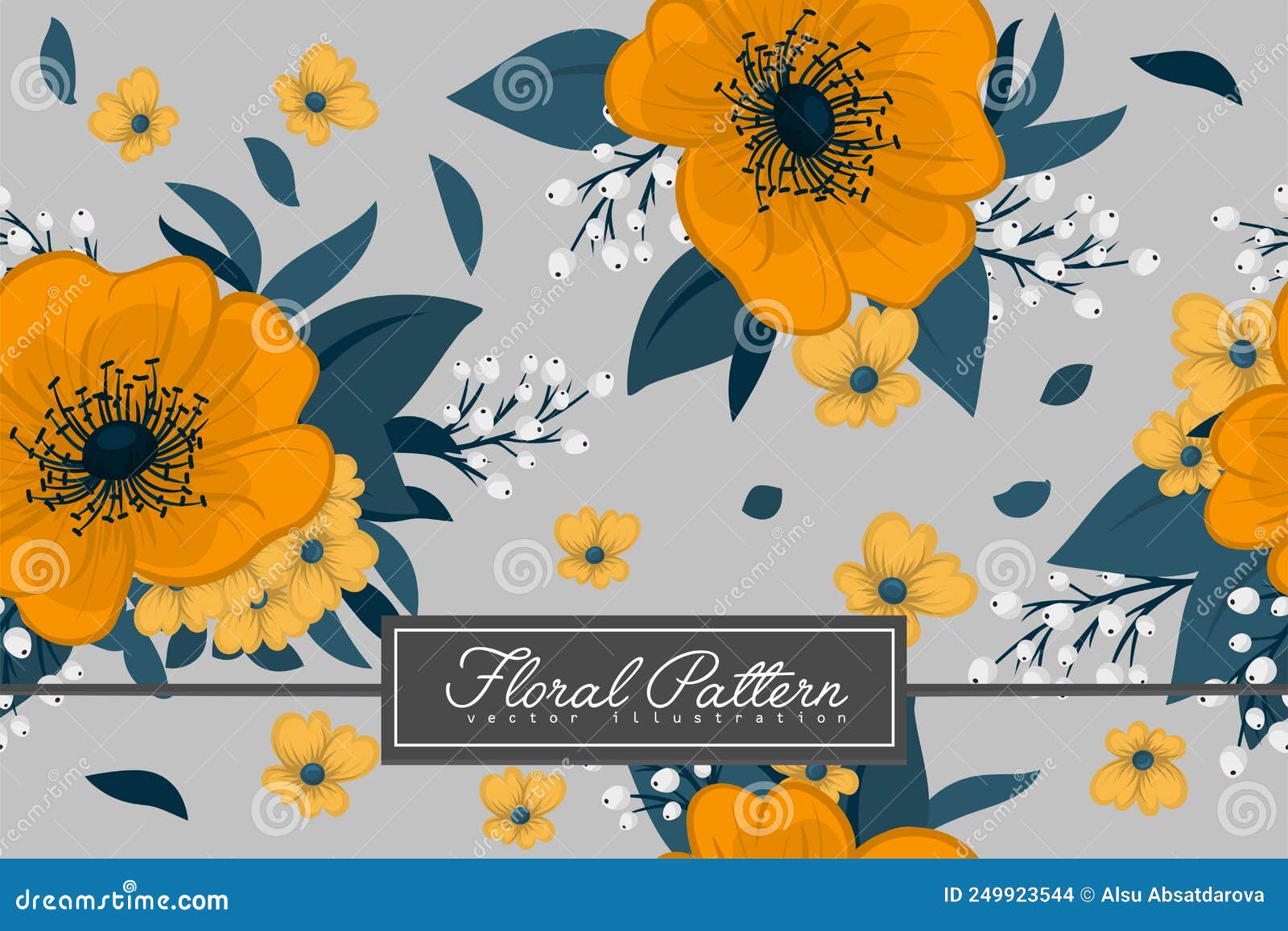 Seamless Floral Pattern in Vector. Background Stock Illustration ...