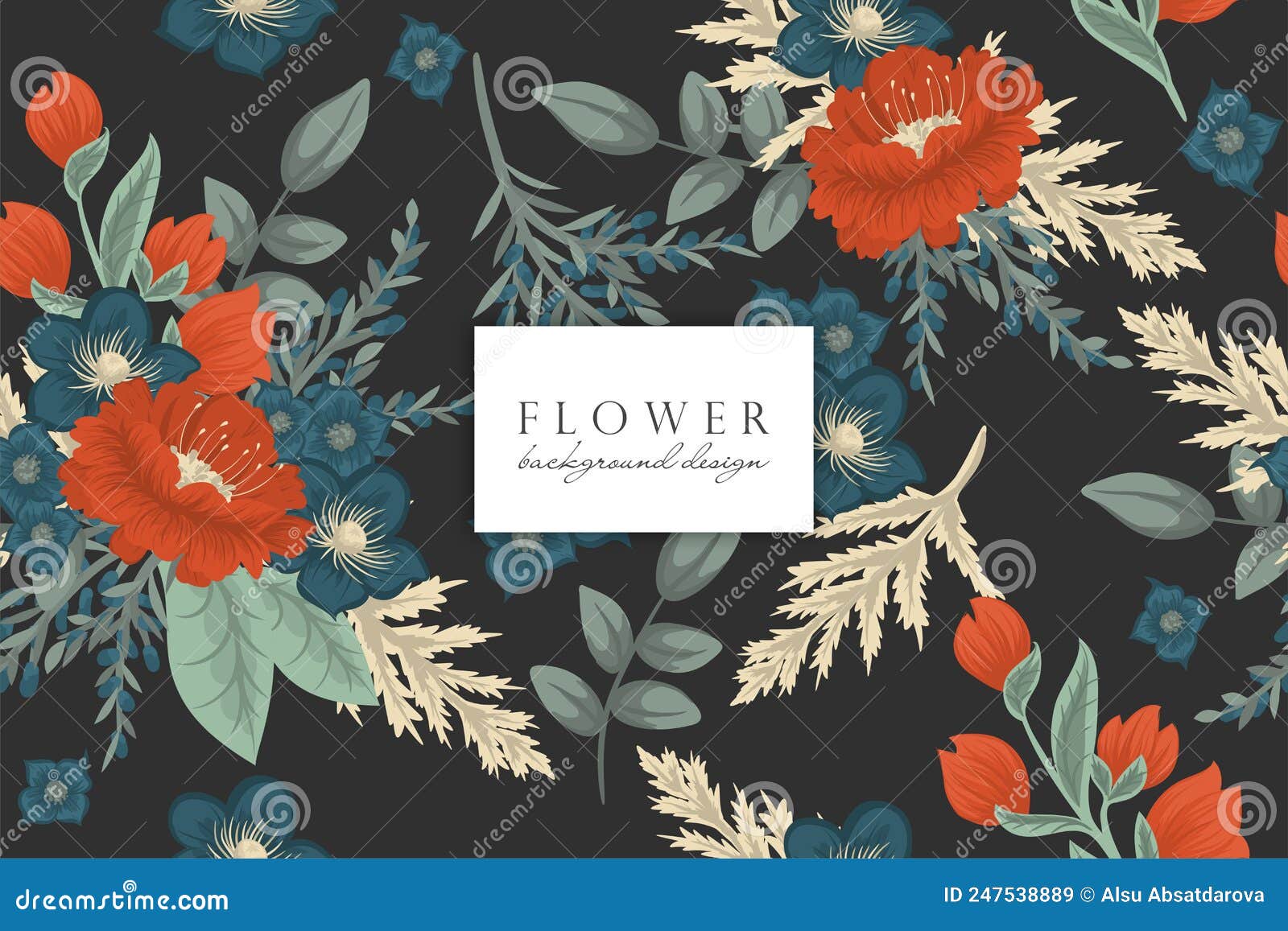 Seamless Floral Pattern in Vector Stock Illustration - Illustration of ...
