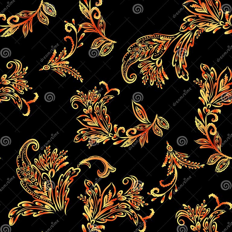Seamless Floral Pattern. Vintage Decorative Pattern, Vector ...