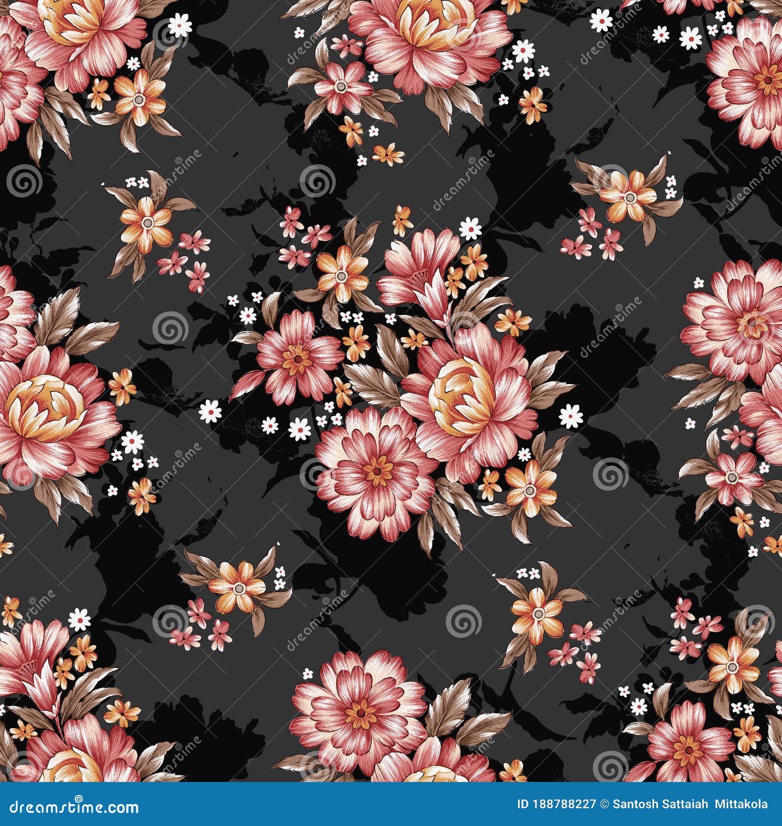Vintage Pink Floral Pattern