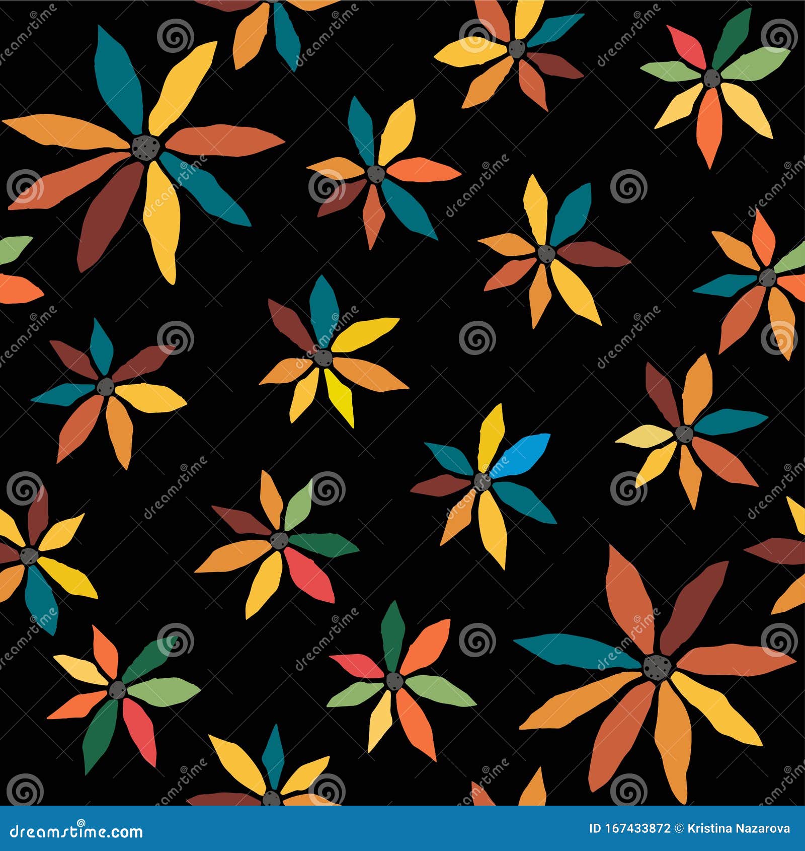 Seamless Floral Pattern with Yellow Flowers on Subtle Background Stock ...