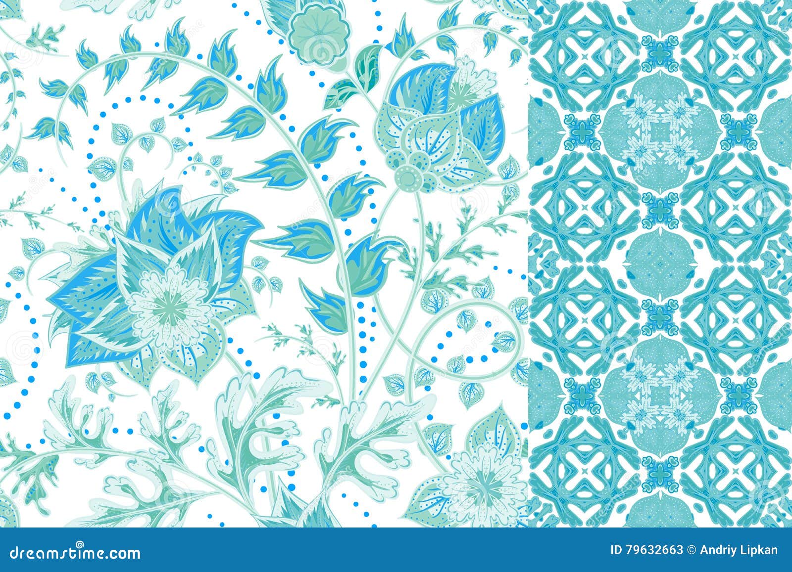 Floral Patterns Around Edges. Animation. Beautiful Animated Background ...