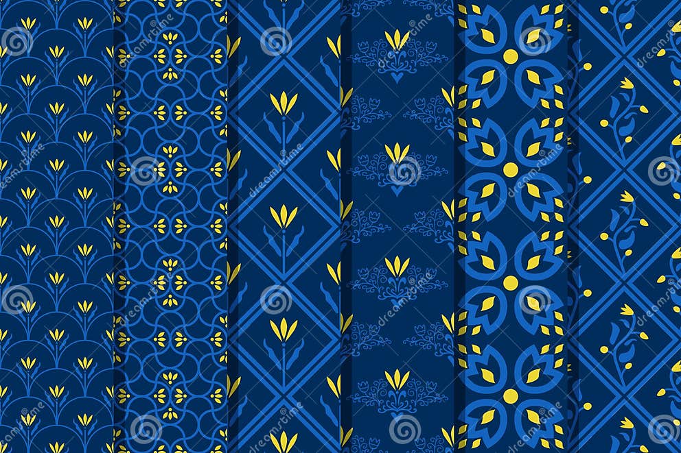 Seamless floral patterns stock vector. Illustration of ornamental ...