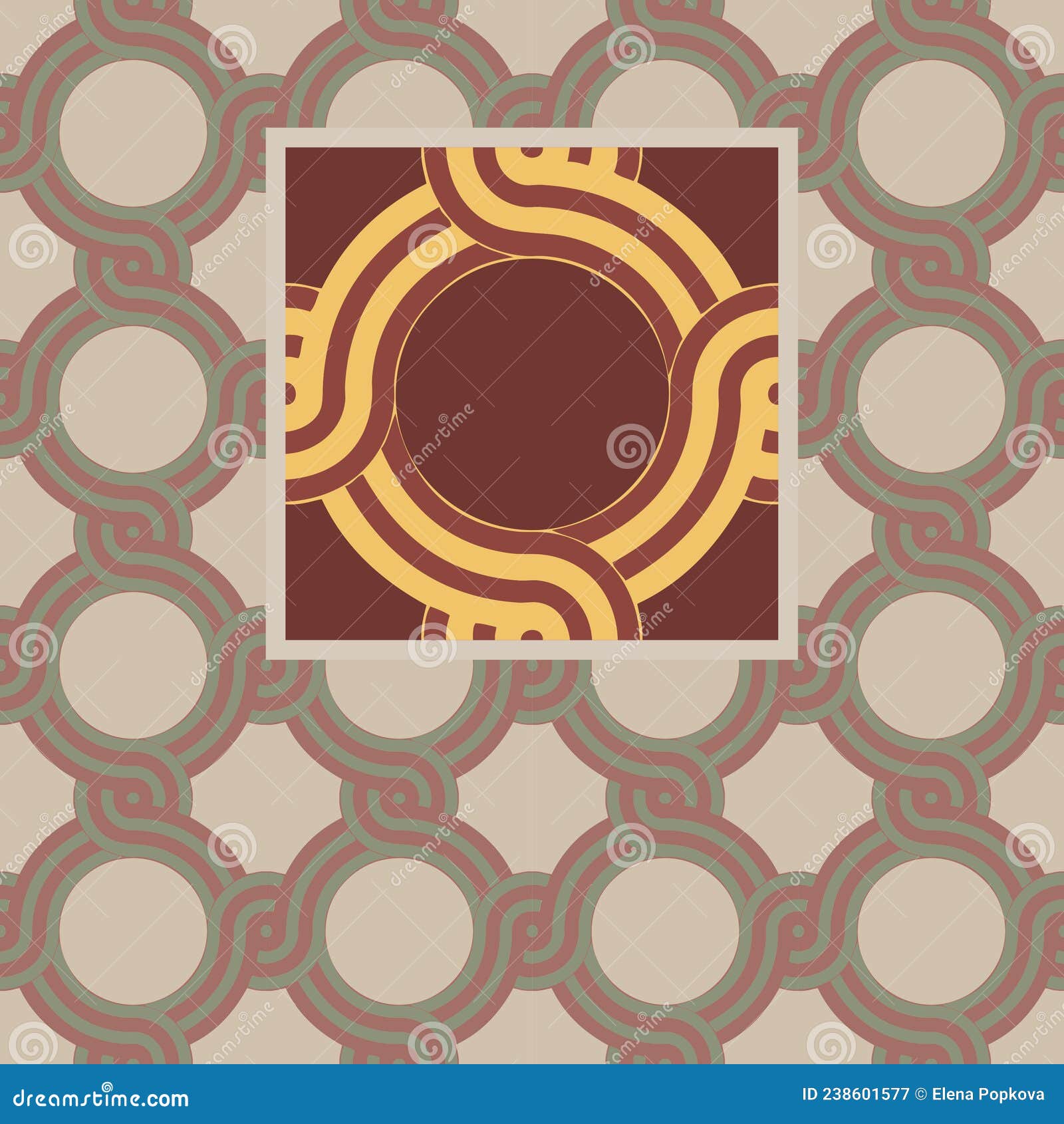 Seamless Floral Renaissance Style Vector Square Pattern Stock Vector ...