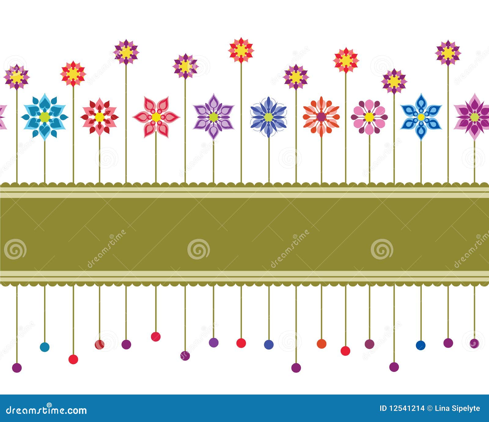 Retro 70s Border With 8-track Tape Vector Illustration | CartoonDealer ...