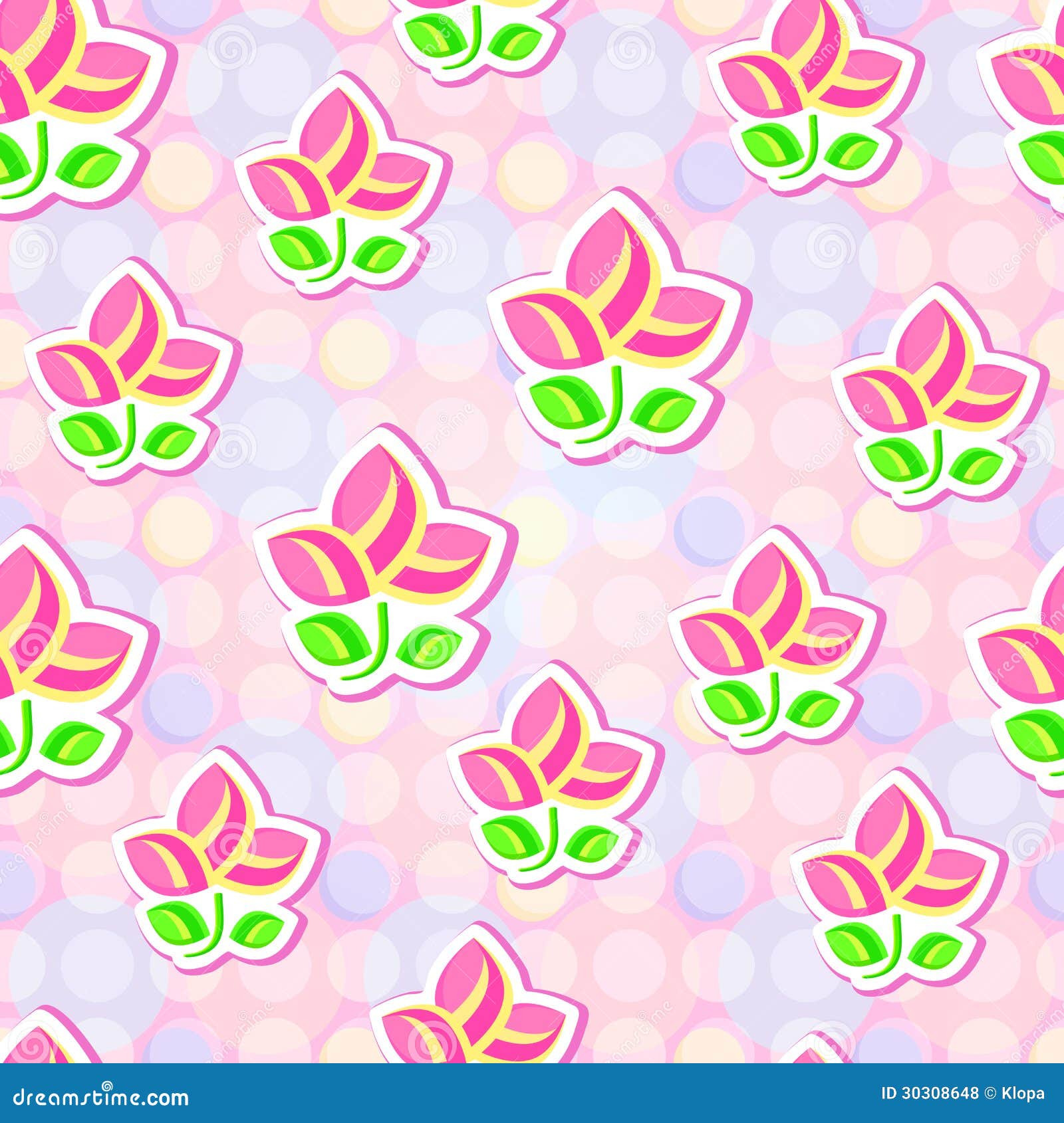 Seamless Floral Stylized Paper Pattern Stock Illustration ...