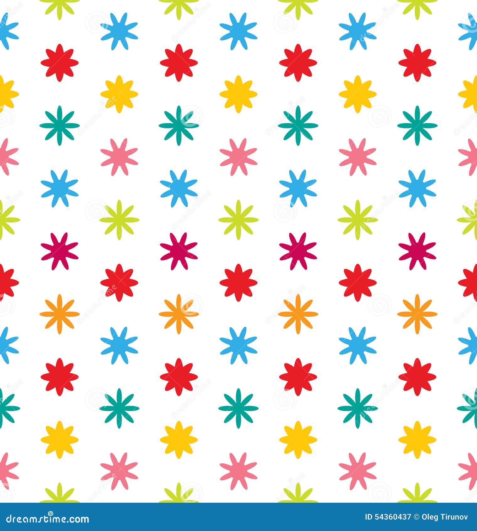 Seamless Floral Texture with Multicolored Flowers Stock Vector ...