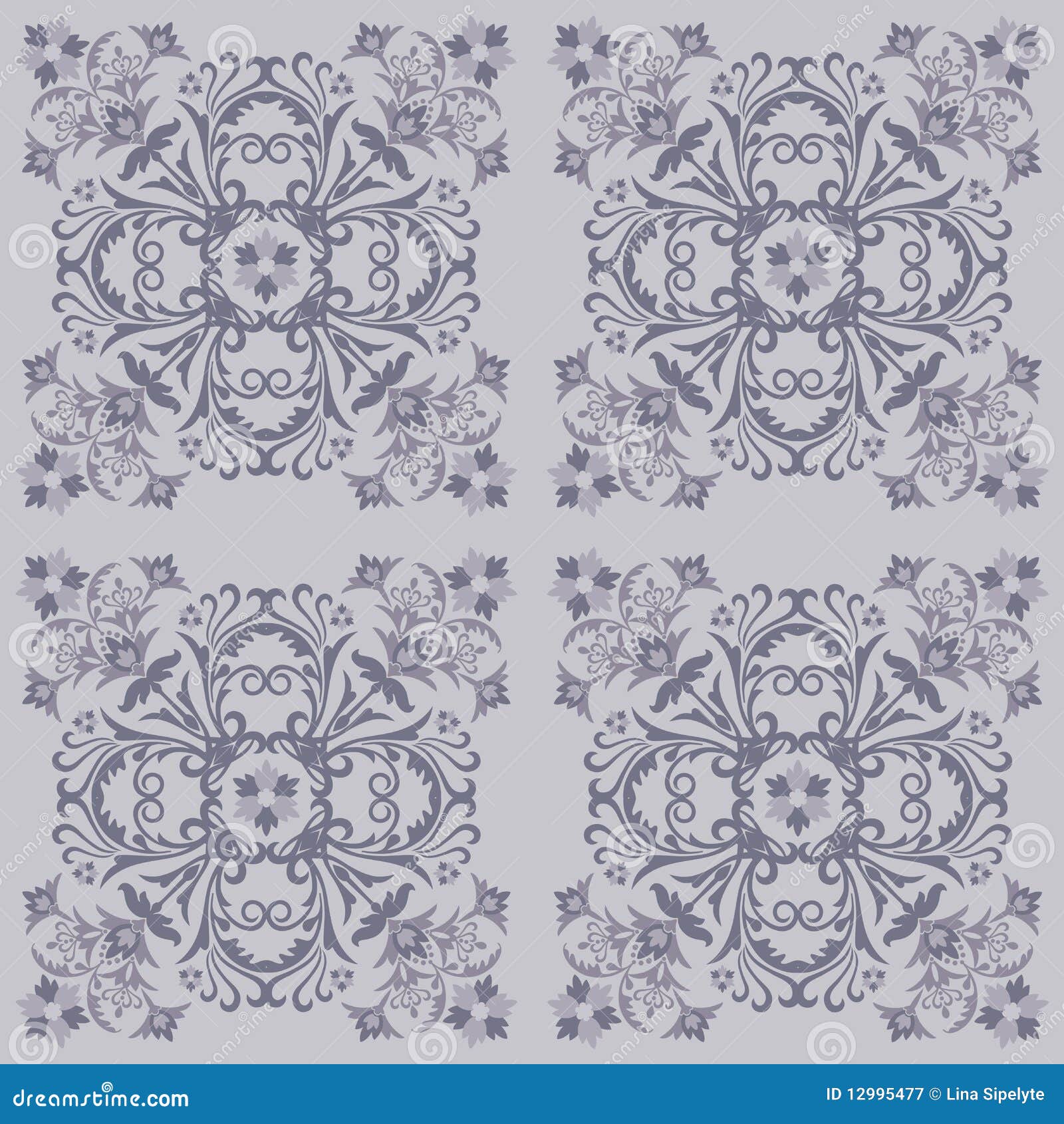 Seamless Floral Tile Pattern Stock Vector - Illustration of artwork ...