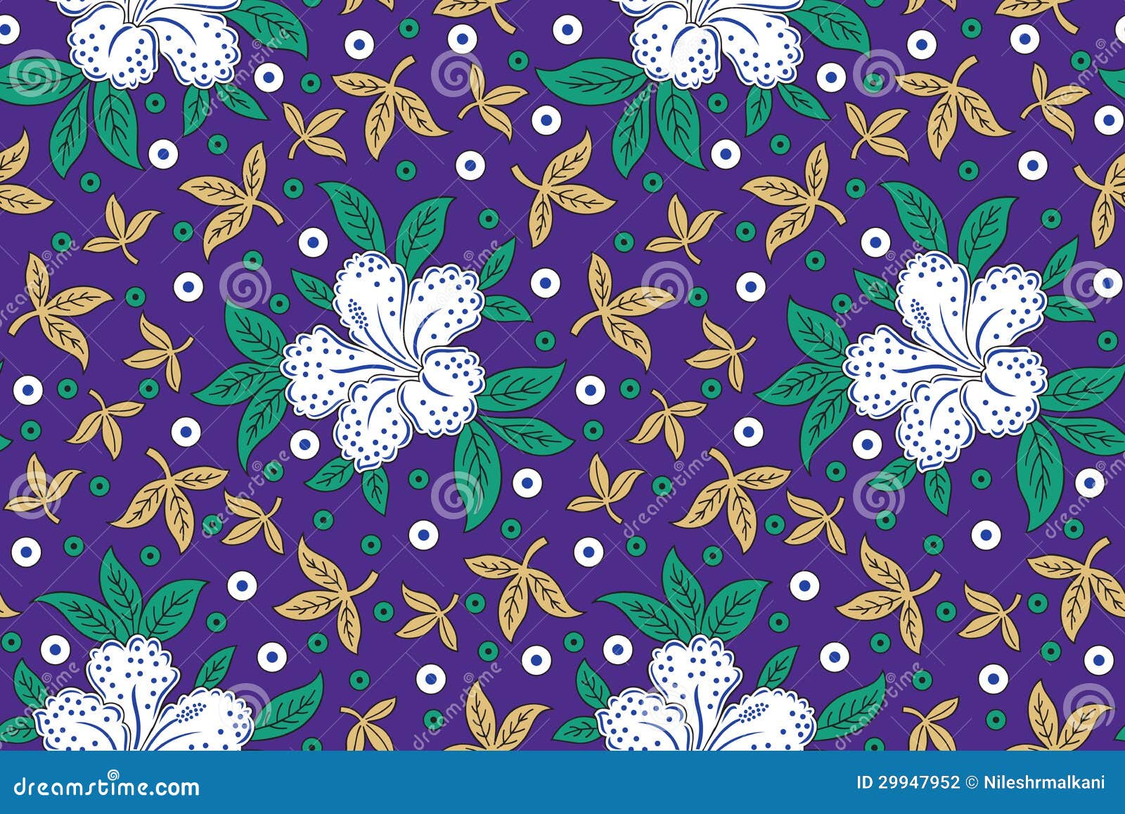 Seamless Floral Background for Fabrics and Cloths Stock Vector ...