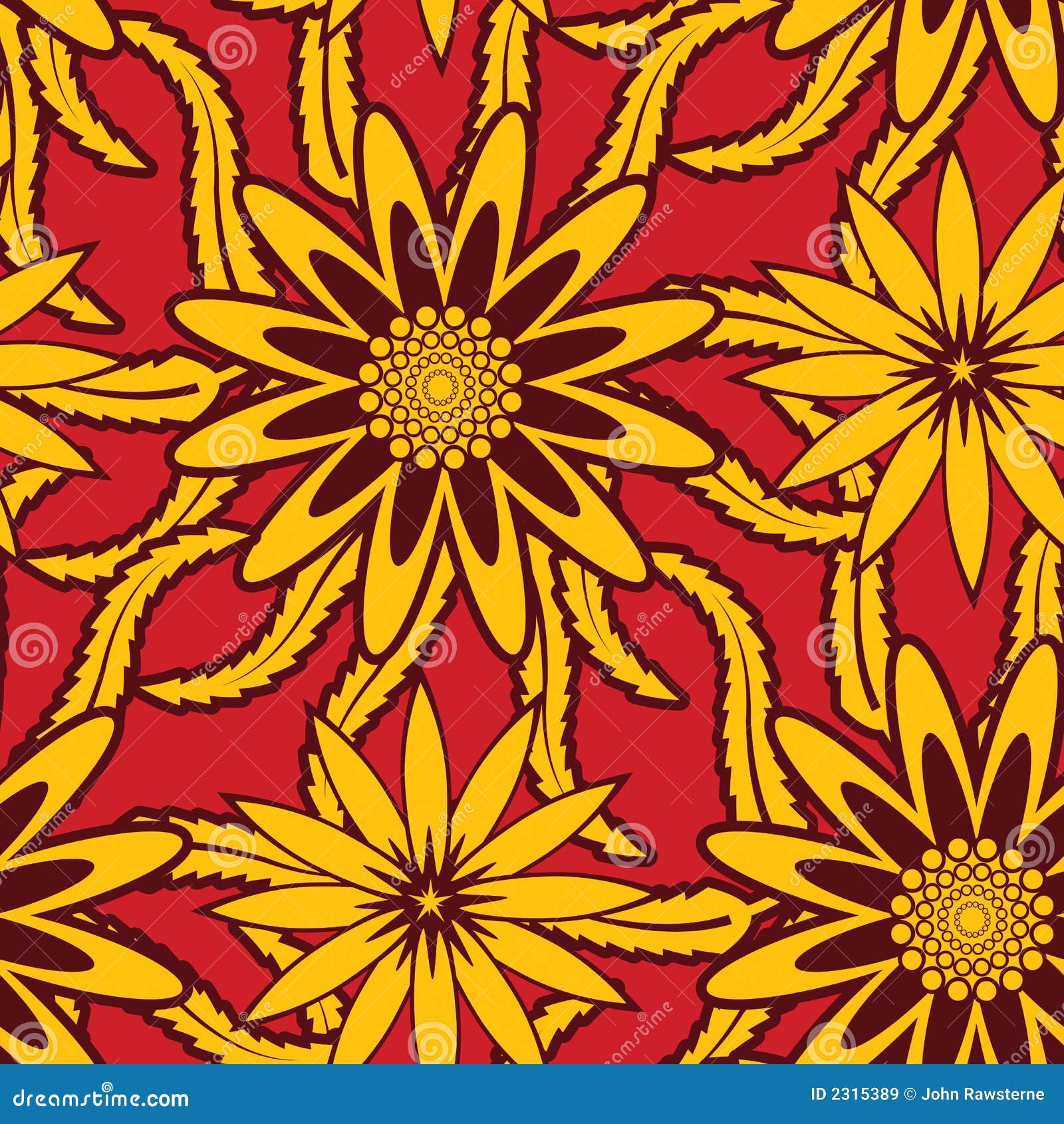 Seamless Floral Wallpaper Patt Stock Illustration - Illustration of ...