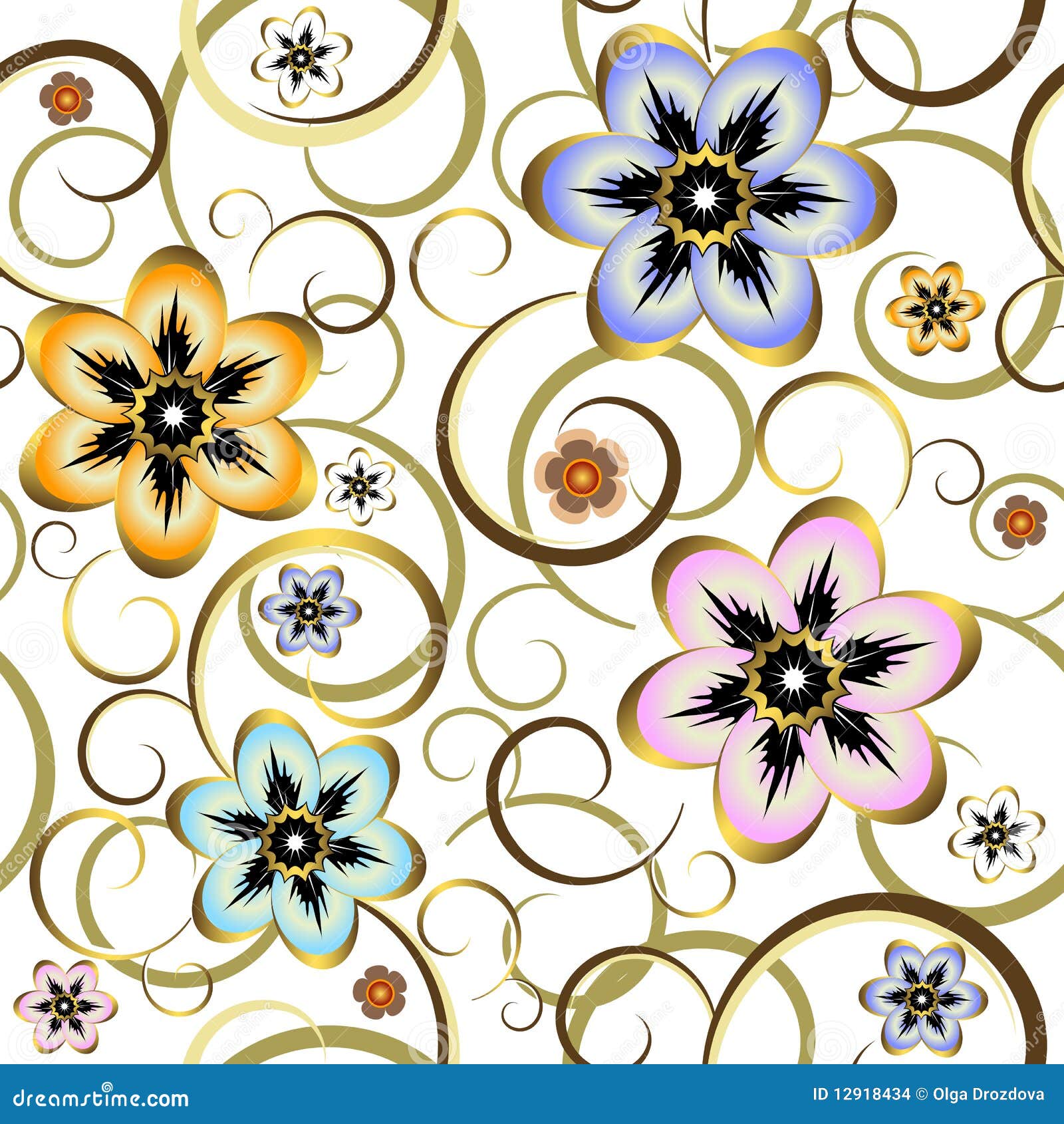 Seamless Floral White Pattern Stock Vector - Illustration of gentle ...