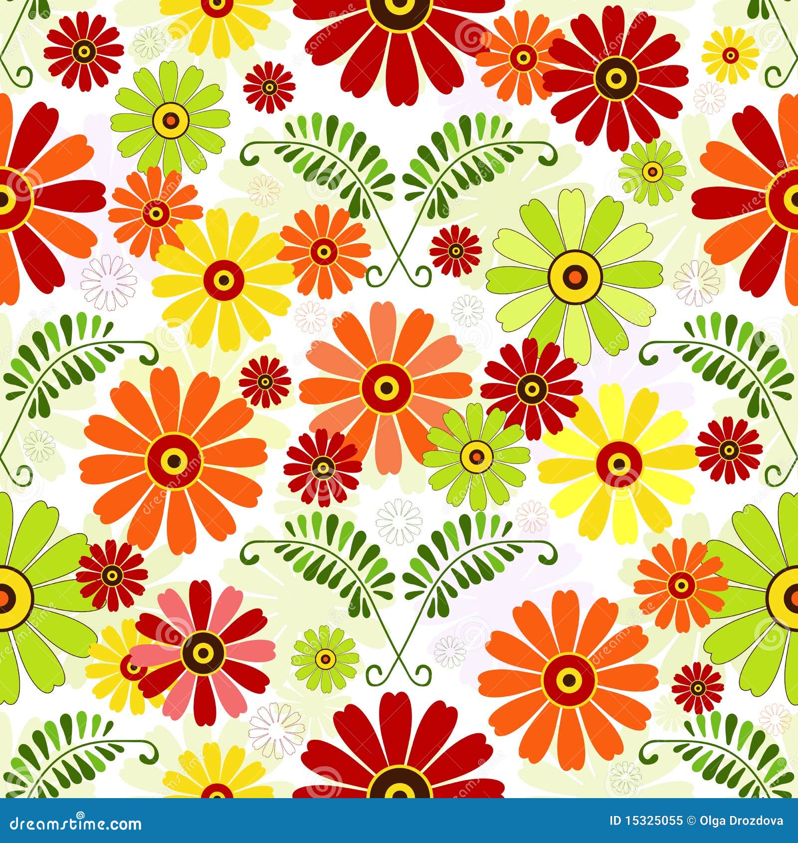 Seamless Floral White Pattern Stock Vector - Illustration of flower ...