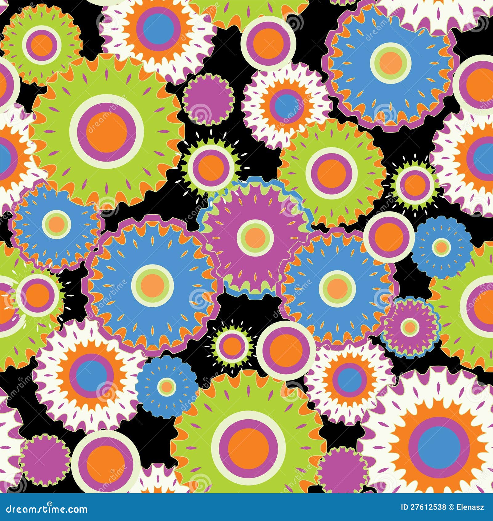 Seamless flourish circle stock vector. Illustration of banner - 27612538