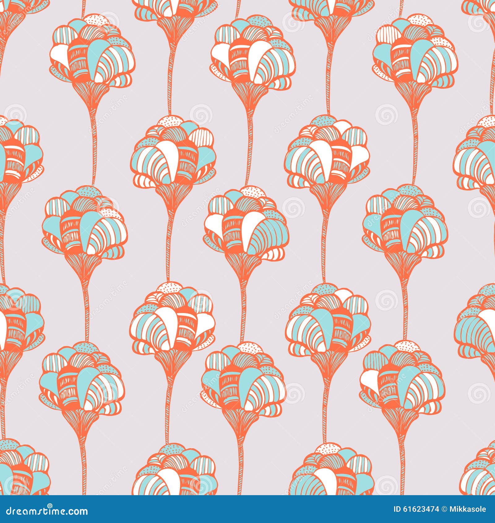 Seamless flourish pattern stock vector. Illustration of outline - 61623474