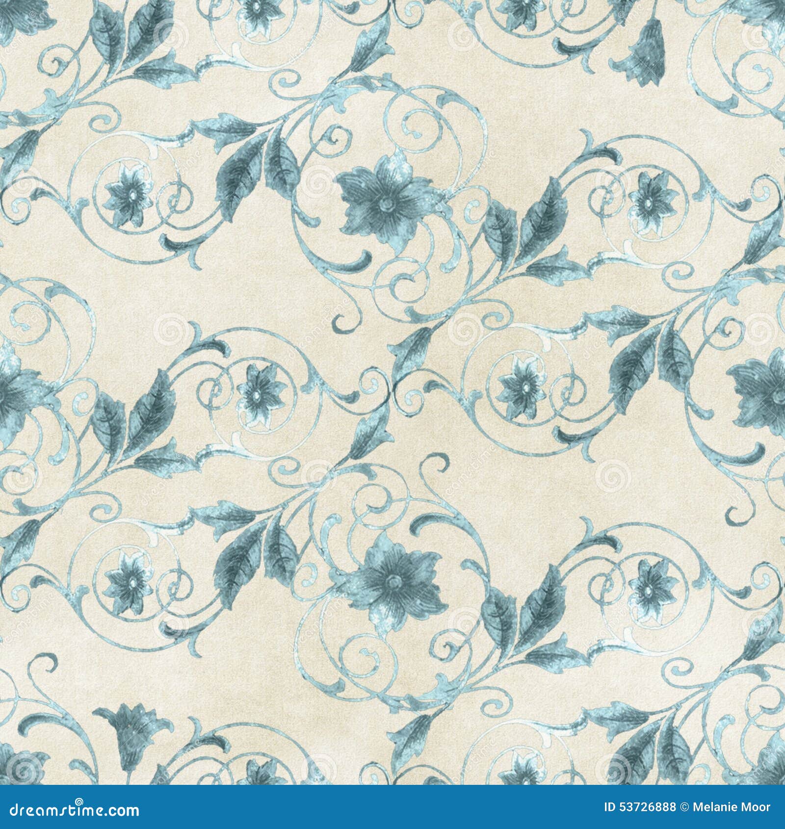 Seamless Flourish Pattern stock photo. Image of flourish - 53726888