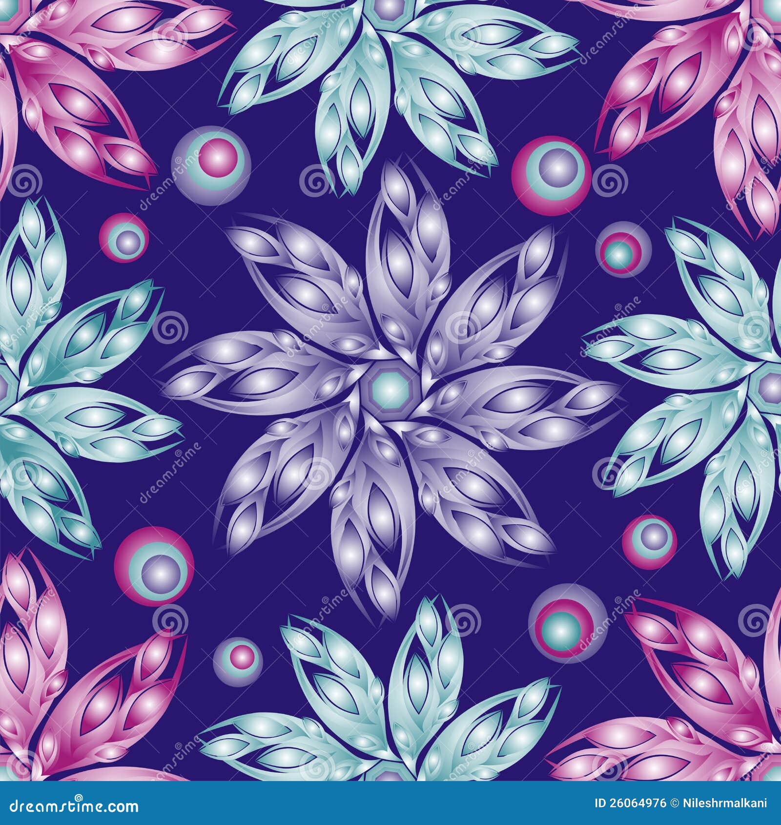 Seamless flower background stock vector. Illustration of floral - 26064976