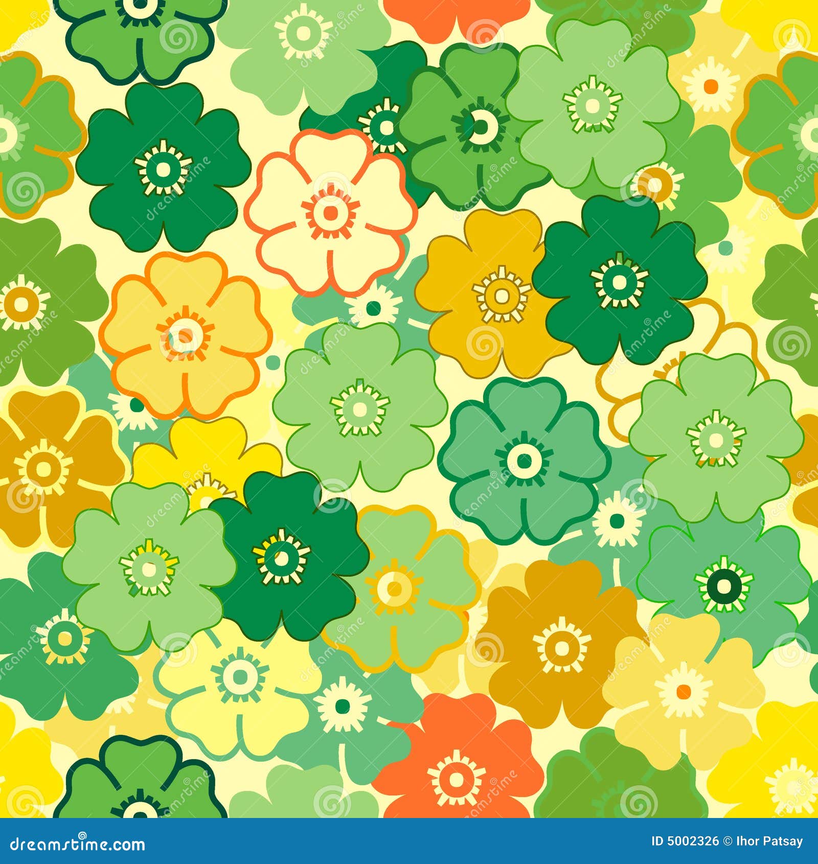 Seamless Flower Background Picture. Image: 5002326