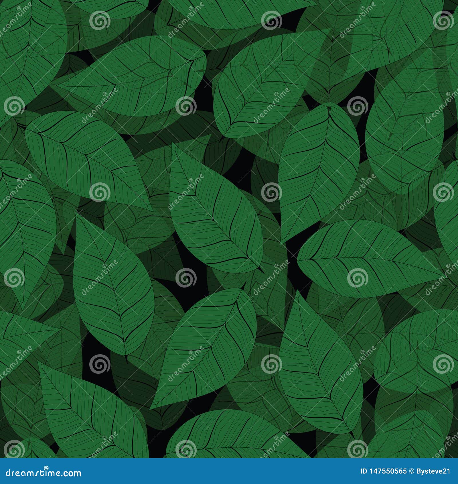 Seamless Flower Leaves Pattern Small Leaf Design Stock Illustration ...