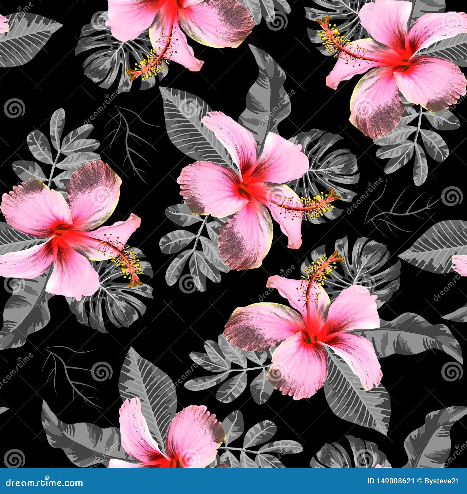 Seamless Flower Leaves Pattern Small Leaf Design Stock Illustration ...