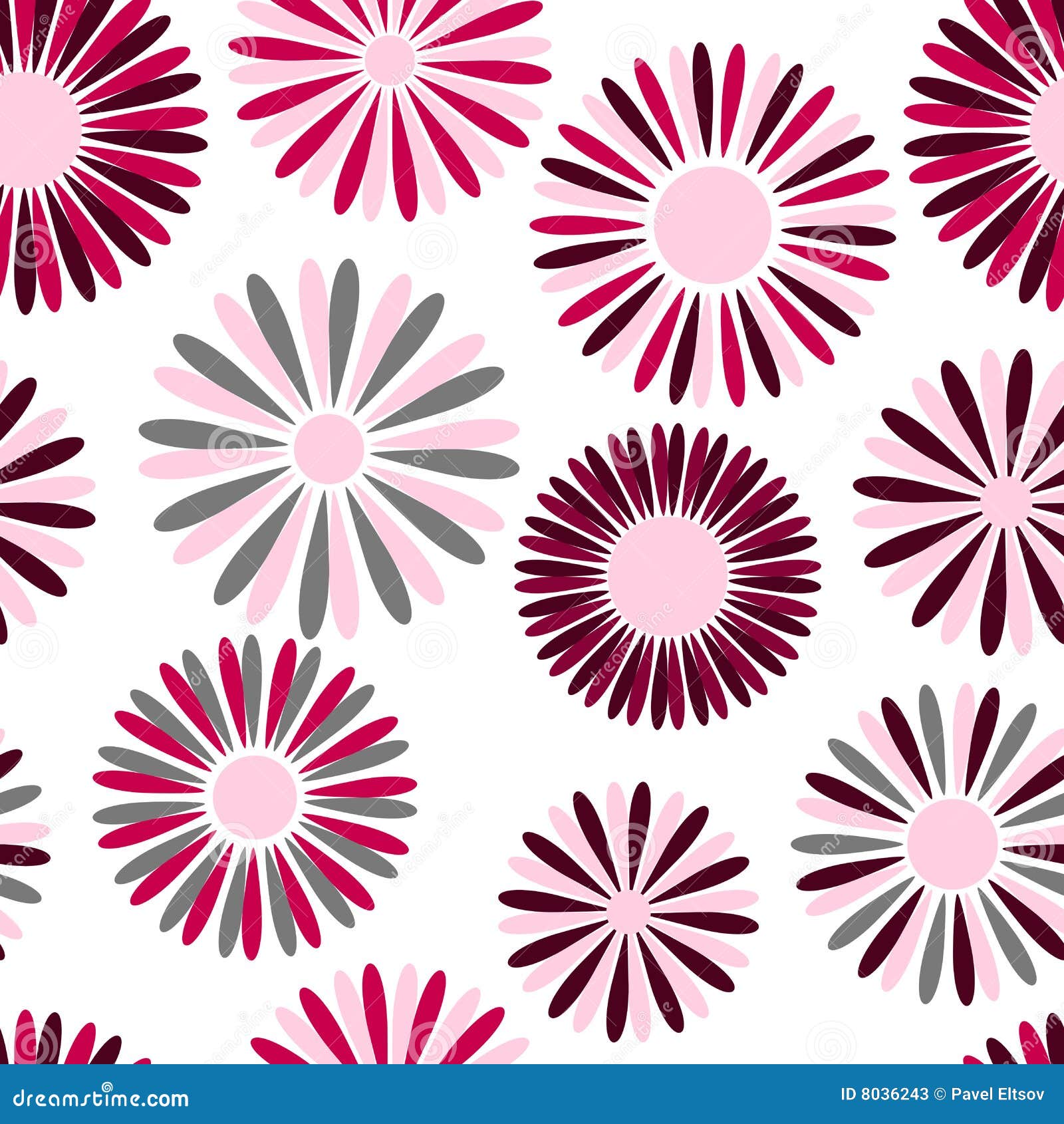 Seamless flower patten stock vector. Illustration of backdrop - 8036243
