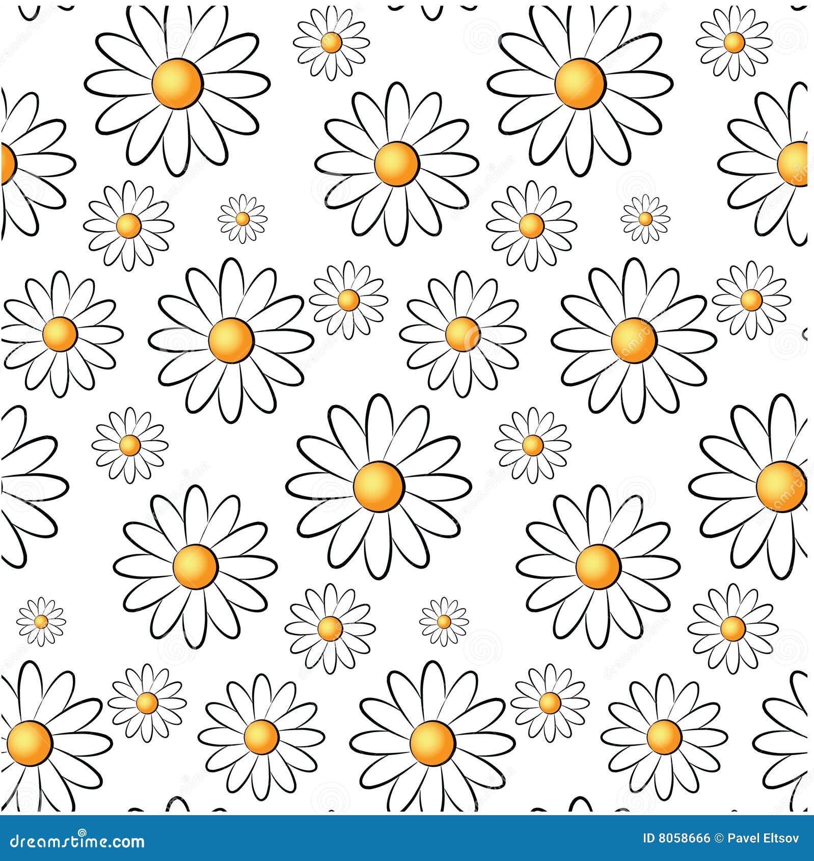 Seamless flower patten stock vector. Illustration of organic - 8058666