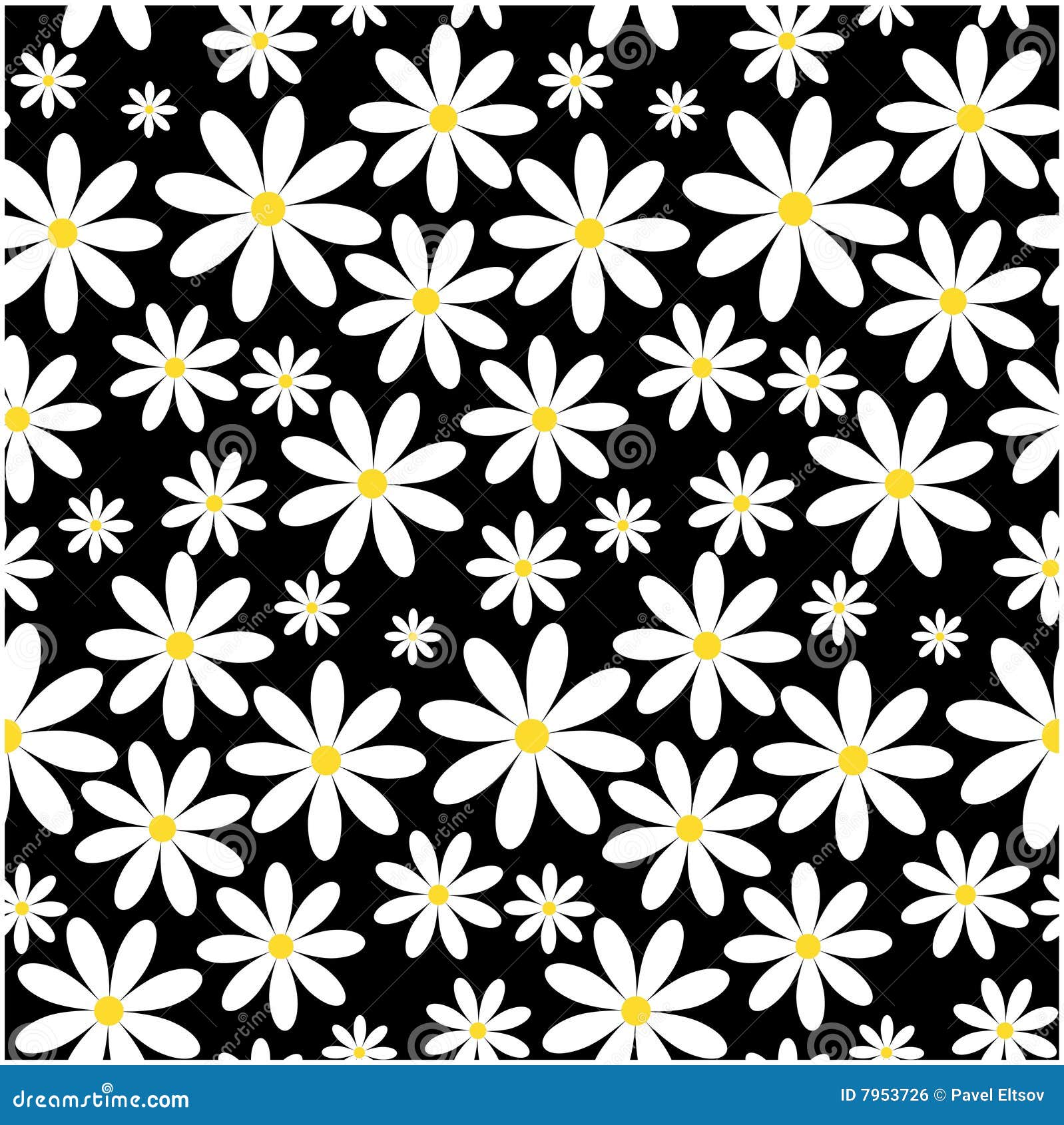 Seamless flower pattern stock vector. Illustration of green - 7953726