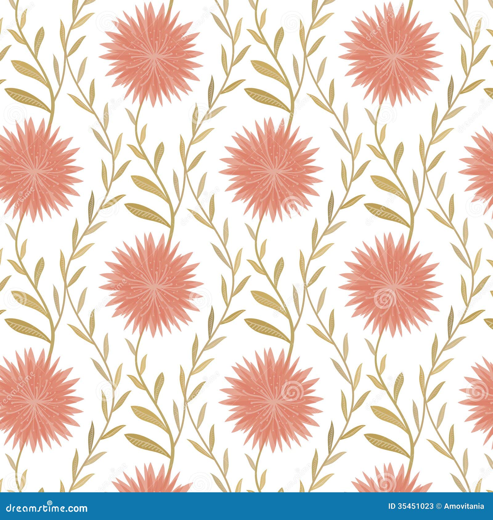 Seamless flower pattern stock illustration. Illustration of autumn ...
