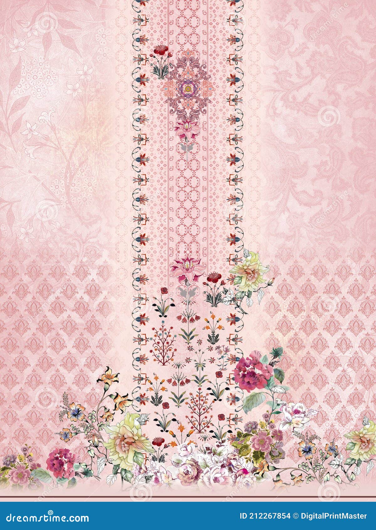 Pattern Design of Digital Print Garment Stock Photo - Image of ethnic ...