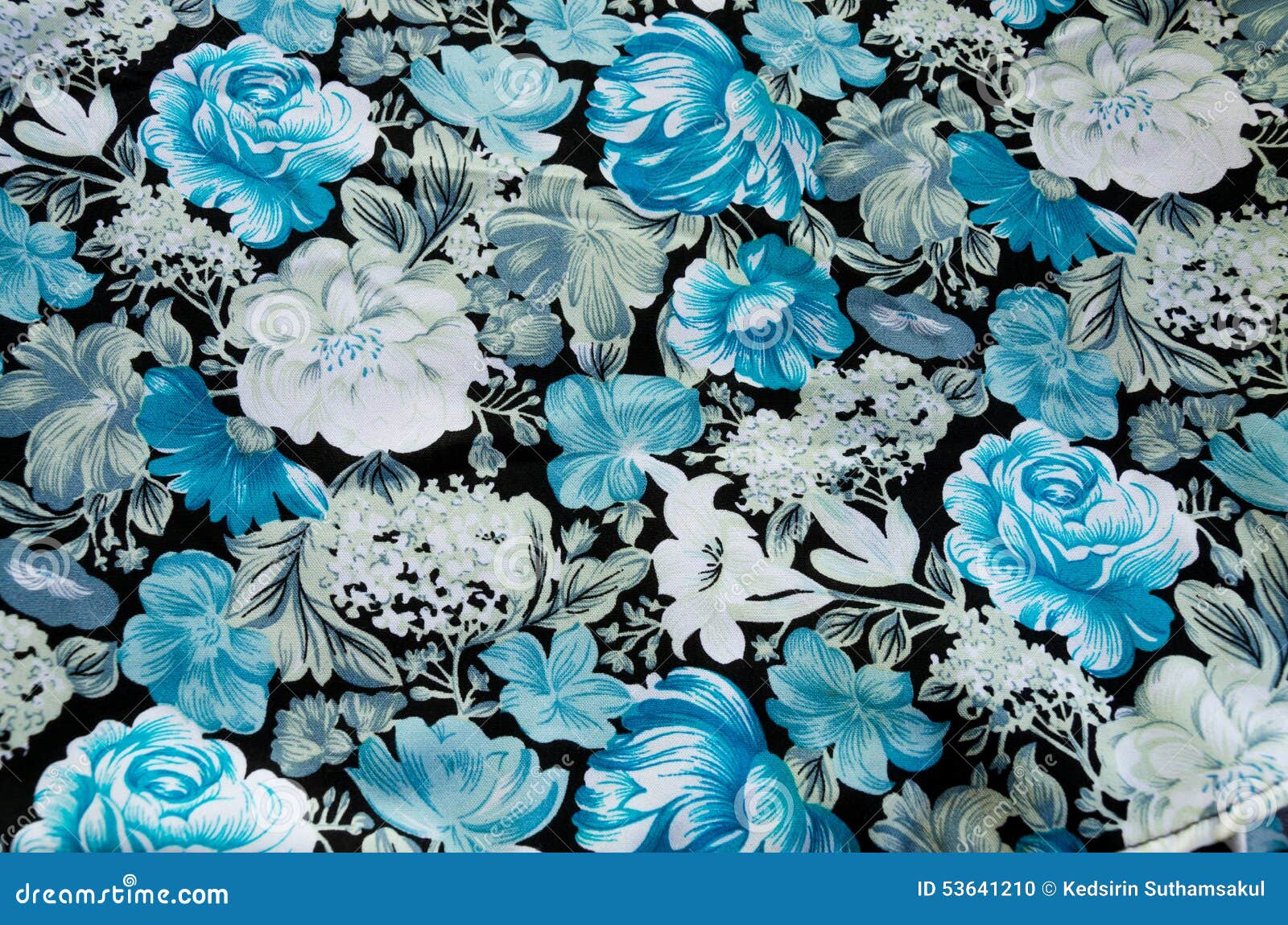 Seamless Flower Pattern on the Fabric Stock Photo - Image of decorative ...