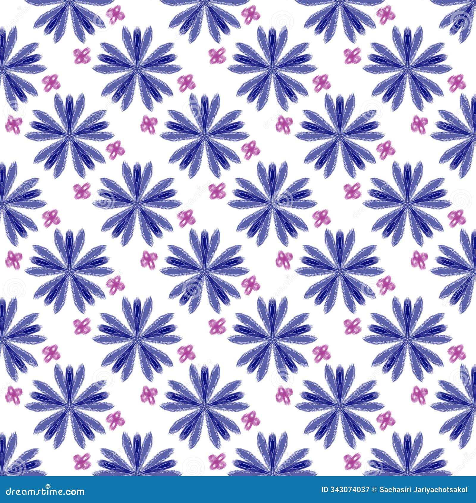 Seamless Flower Pattern with Nature for Wallpaper Fabric Pattern and ...
