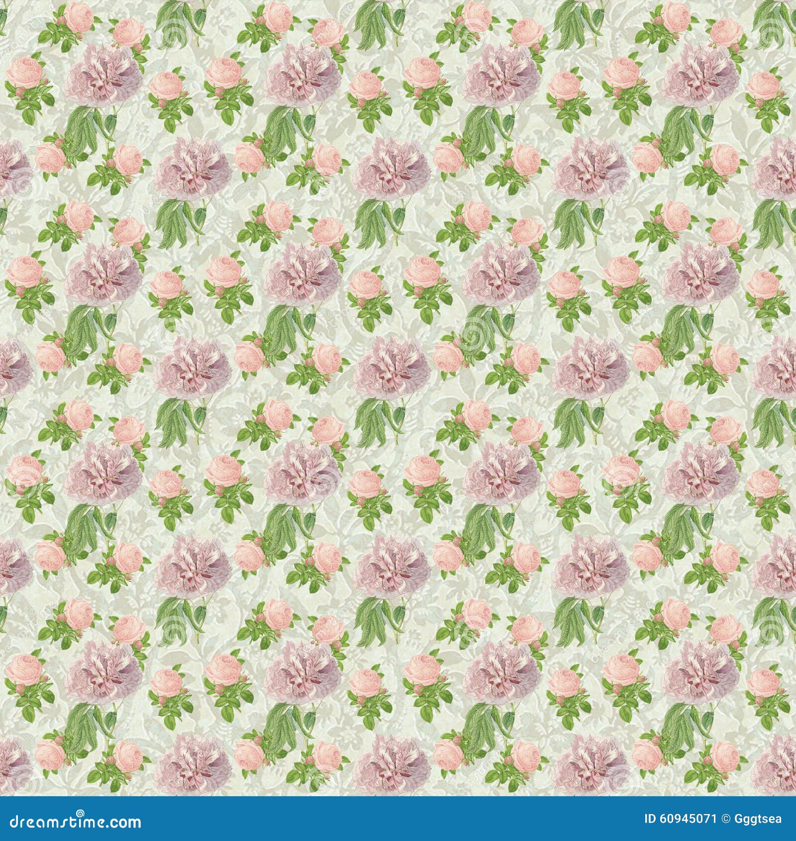 Seamless Flower Pattern Paper Wallpaper Stock Illustration ...