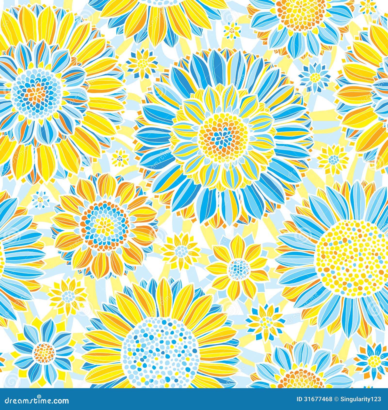 Seamless flower pattern stock vector. Illustration of flower - 31677468