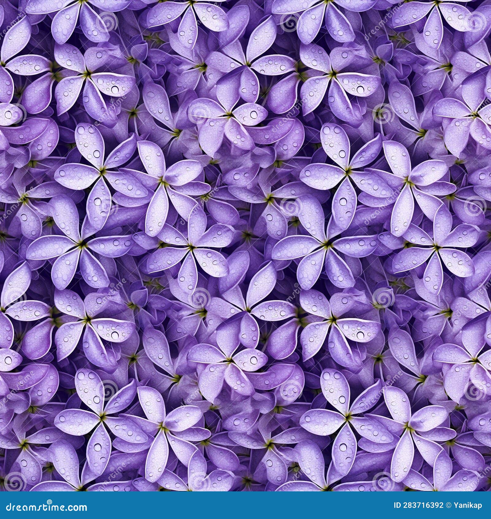 Seamless Flower Purple Lilac Pattern Background. Ai Generative Stock ...