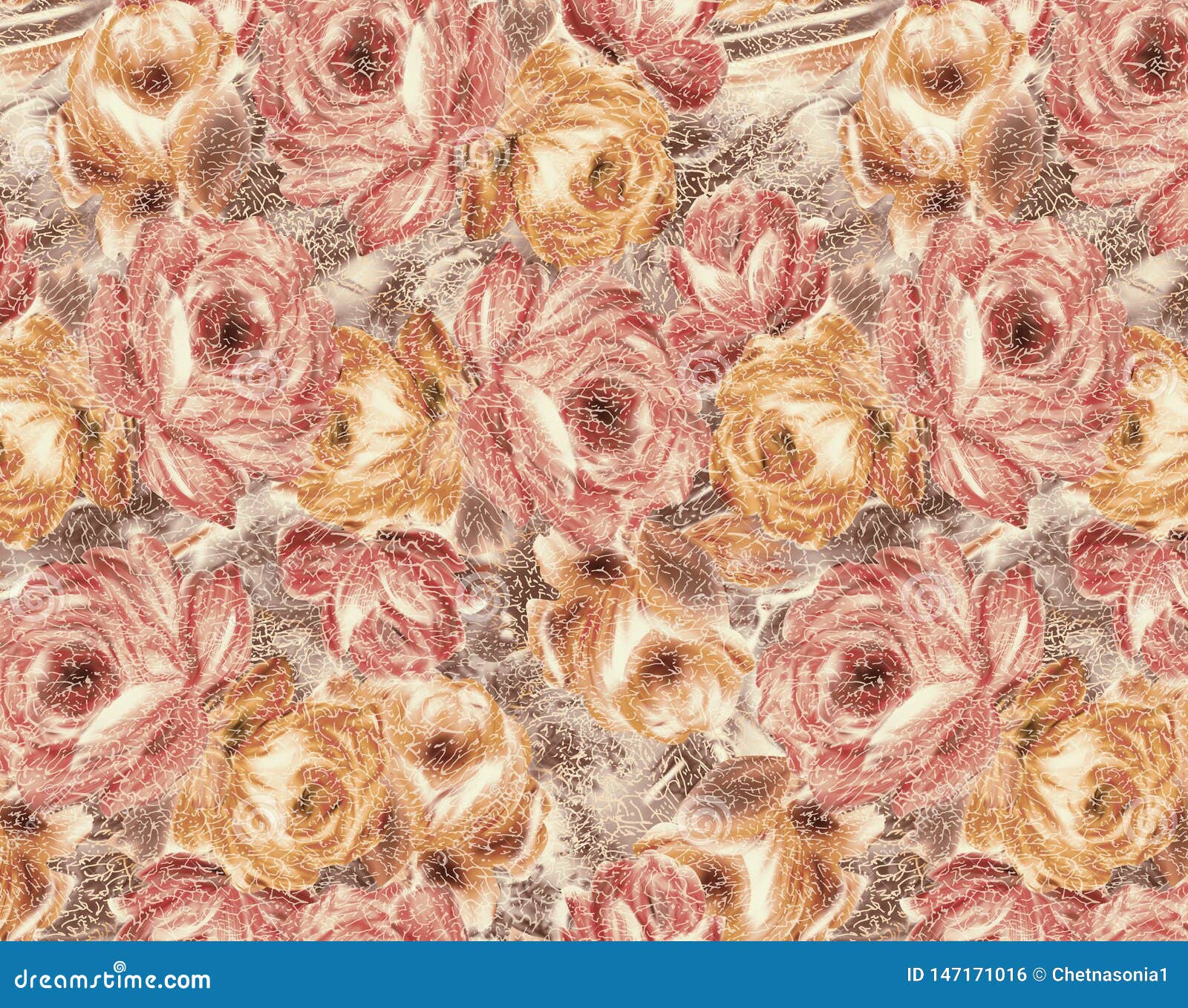 Seamless Flower Texture Background Stock Illustration - Illustration of ...