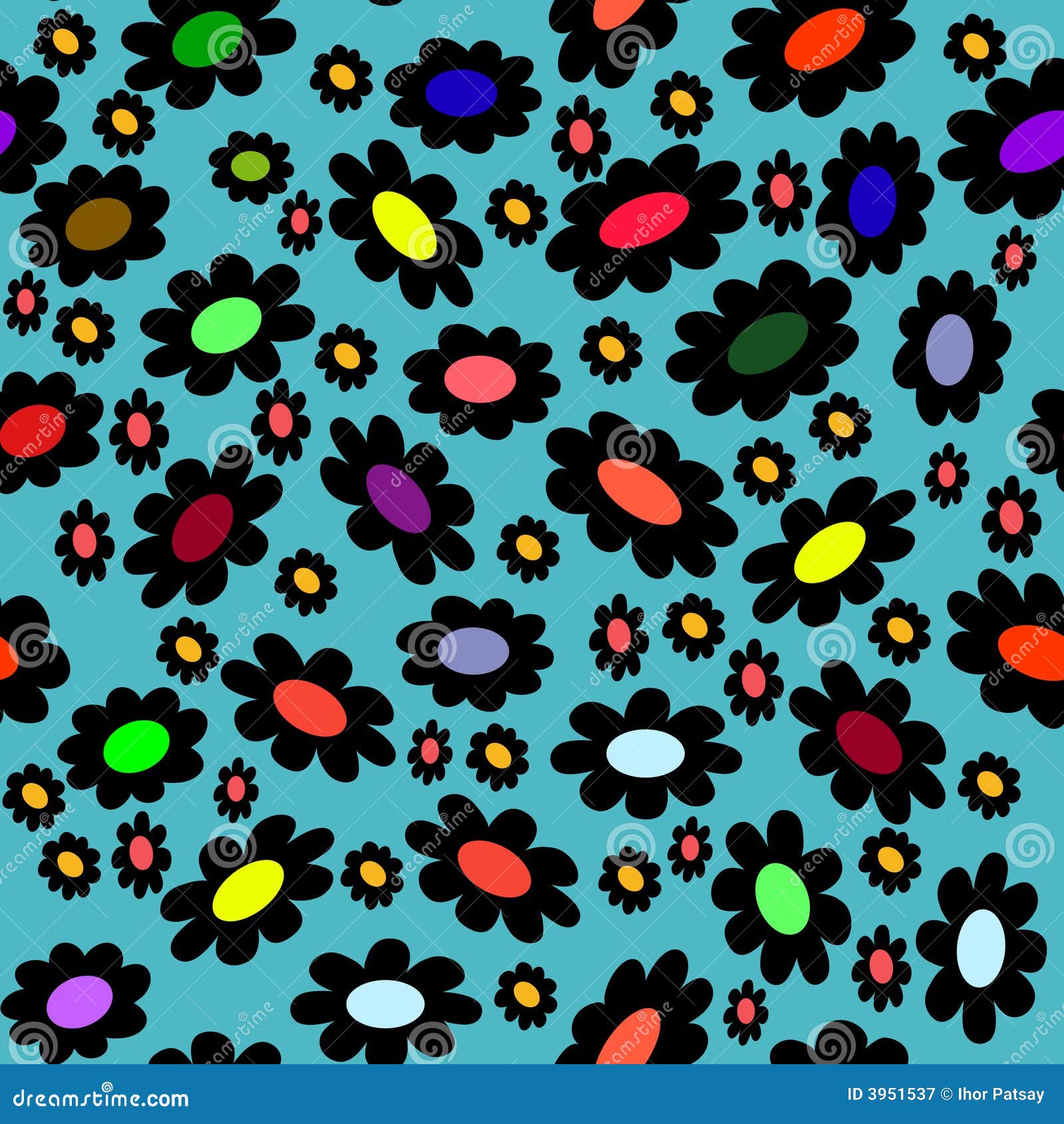 Seamless Flower Wallpaper Picture. Image: 3951537