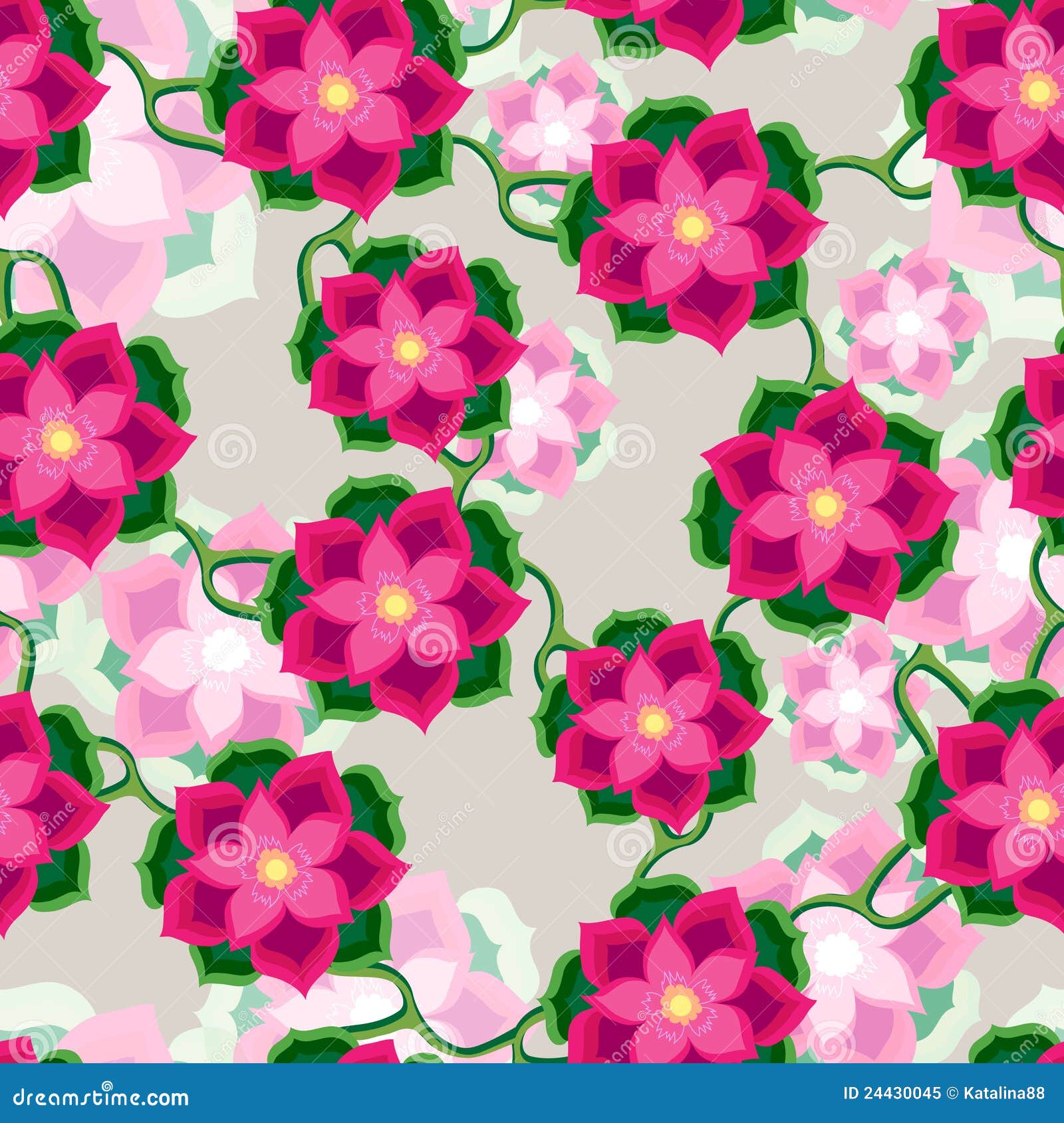 Seamless with flowers stock vector. Illustration of decorative - 24430045