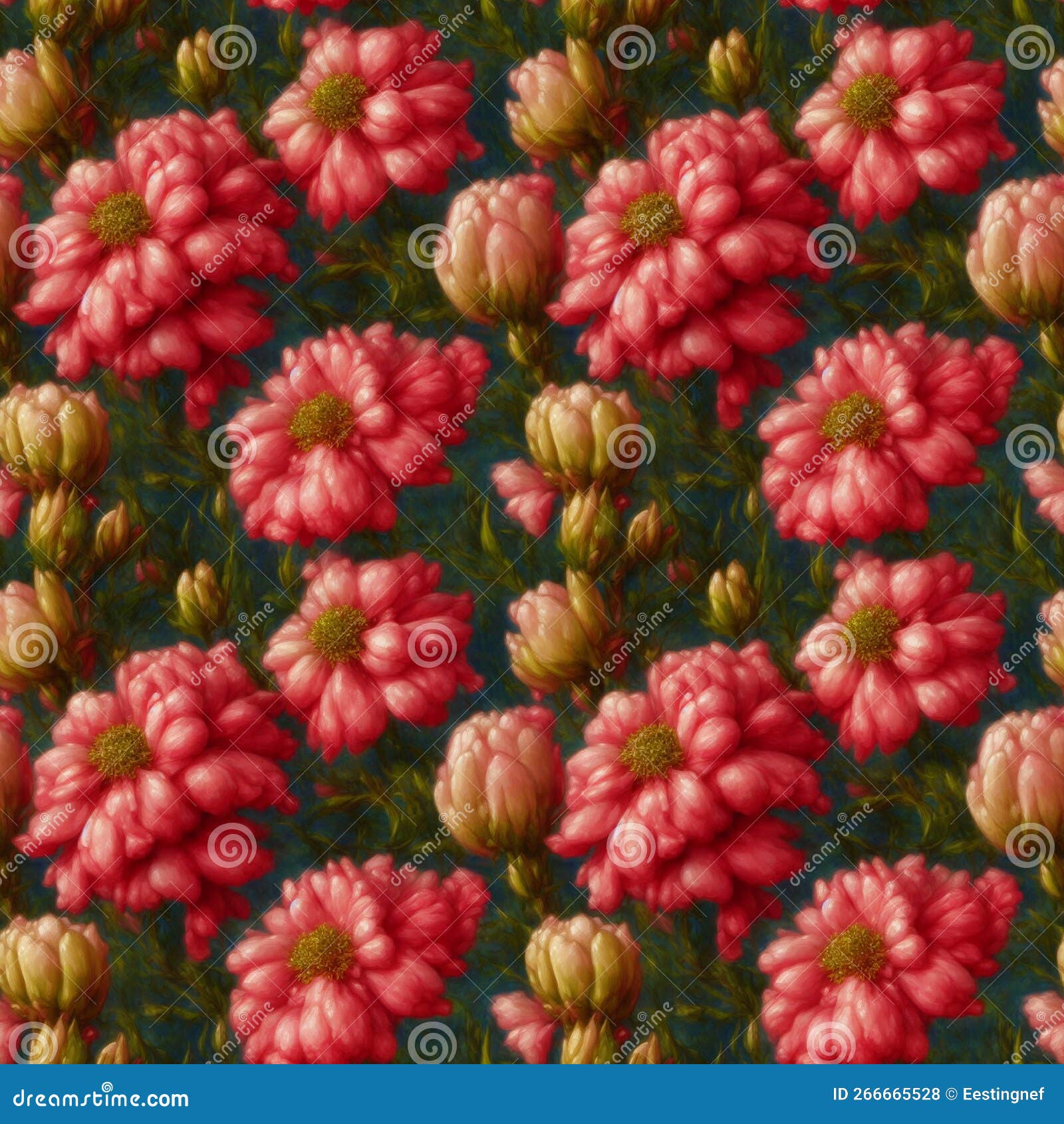 Seamless Flowers Pattern. Endless Colorful Floral Background Stock ...