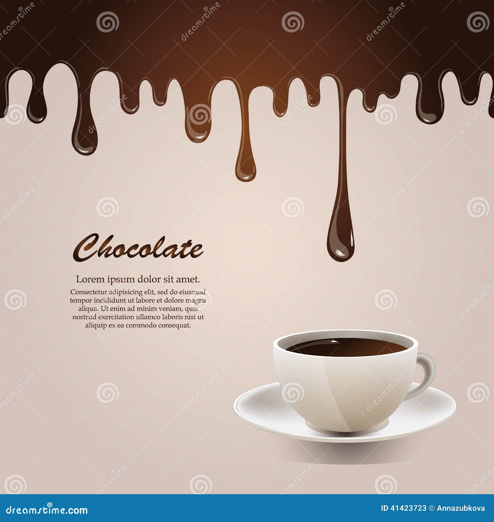 Flowing Melted Chocolate Cartoon Illustration On | CartoonDealer.com ...