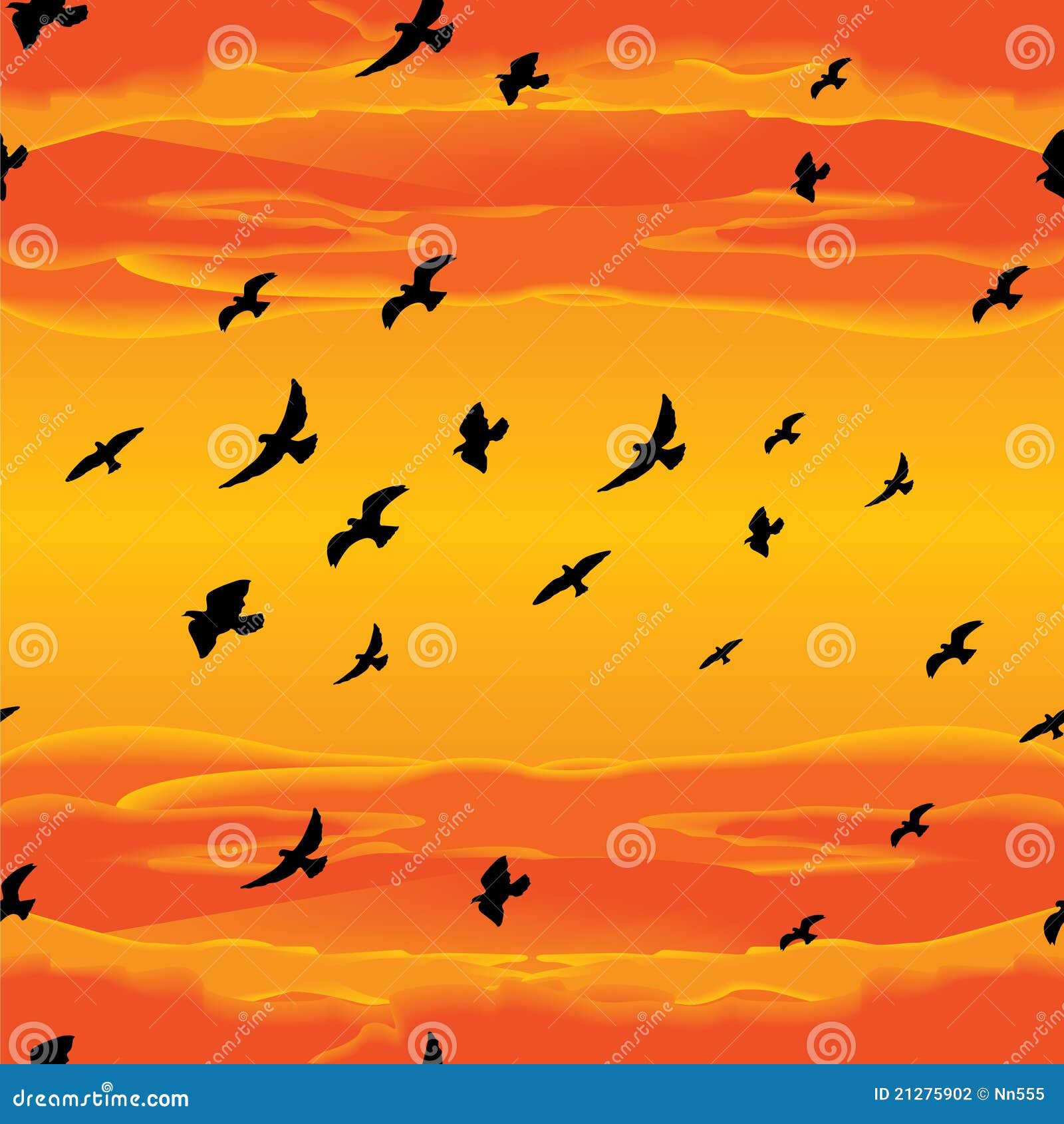 Seamless flying birds stock vector. Illustration of flight - 21275902