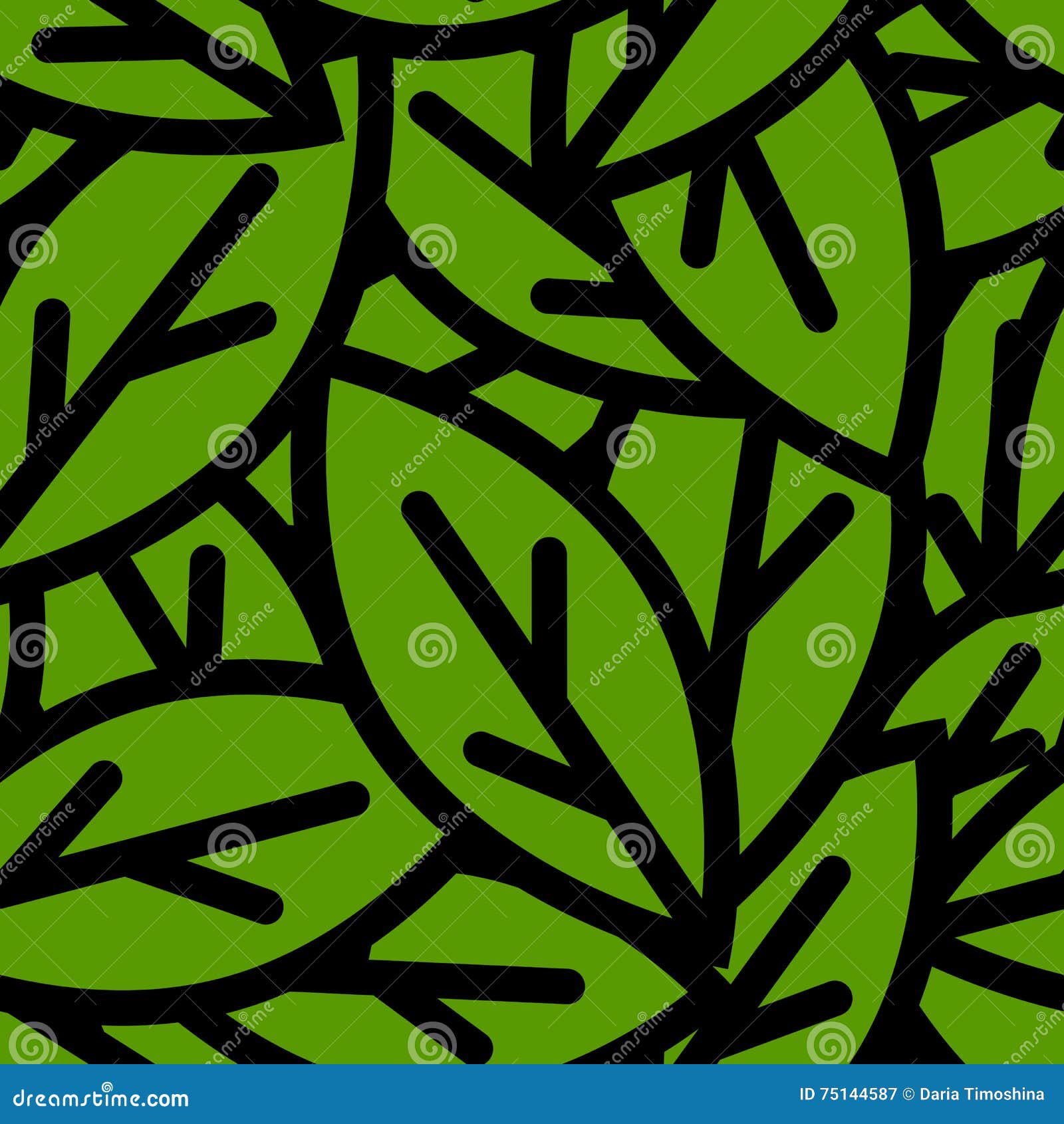 Seamless foliage pattern stock vector. Illustration of autumn - 75144587