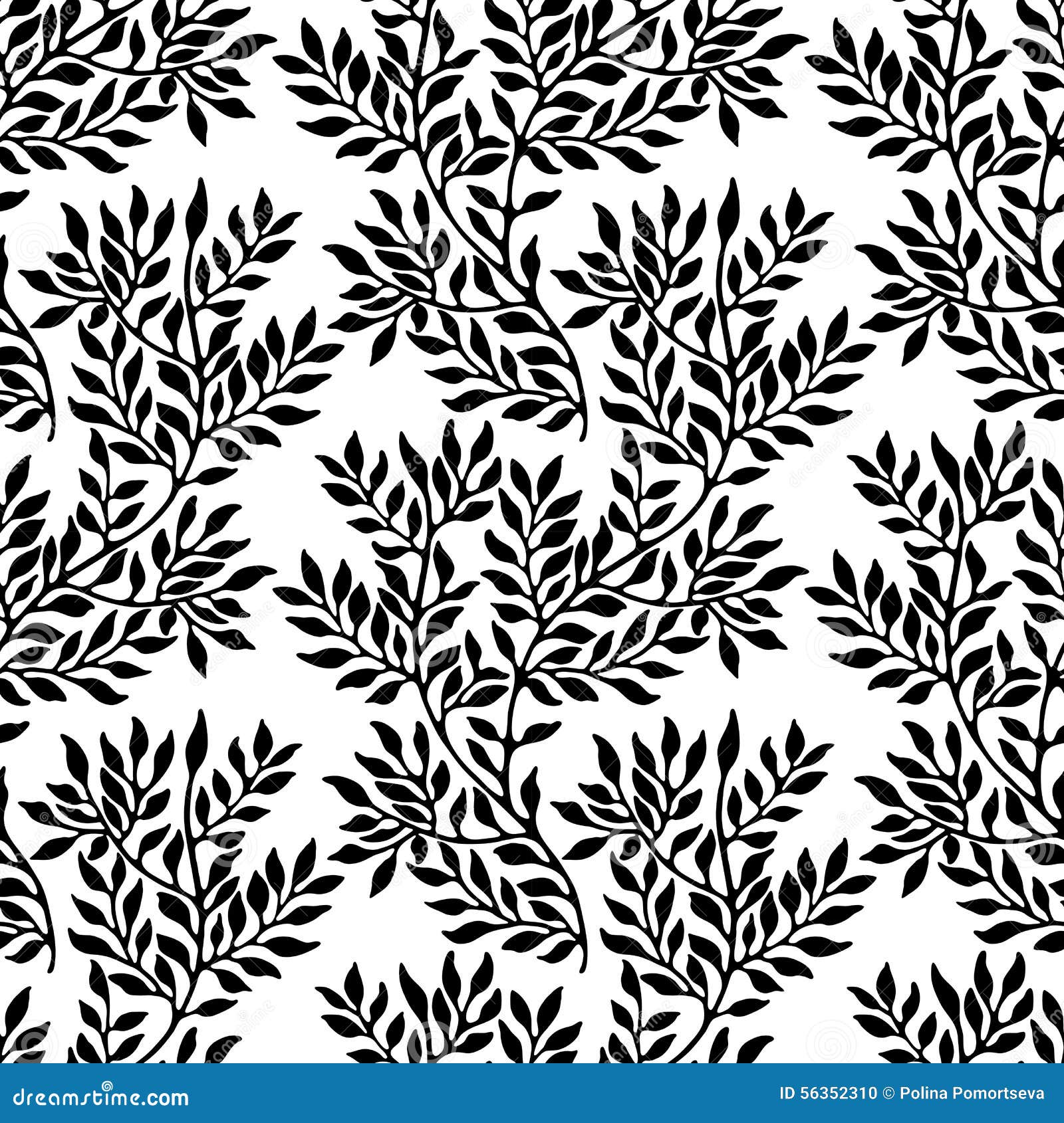 Seamless foliate ornament. stock vector. Illustration of element - 56352310