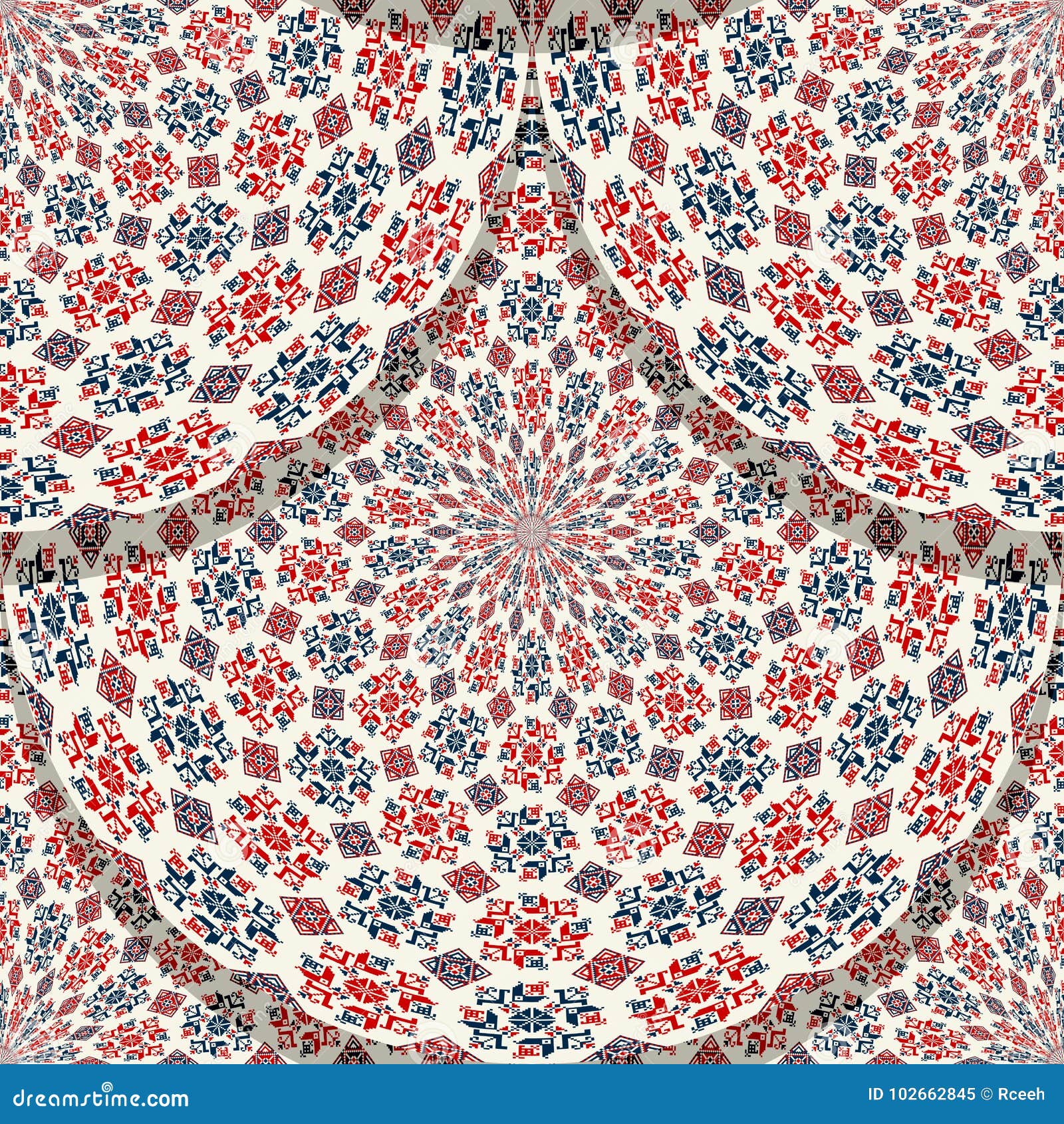 Seamless Folk Romanian Tile Stock Vector - Illustration of carpet ...