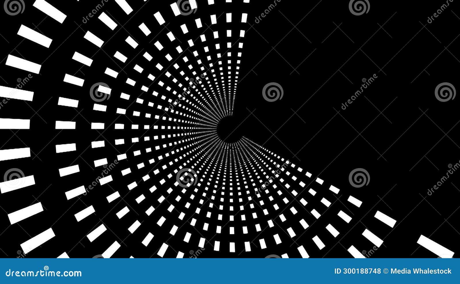 Seamless Footage with Rotating Dashed Hypnotic Spiral. Loop Animated ...